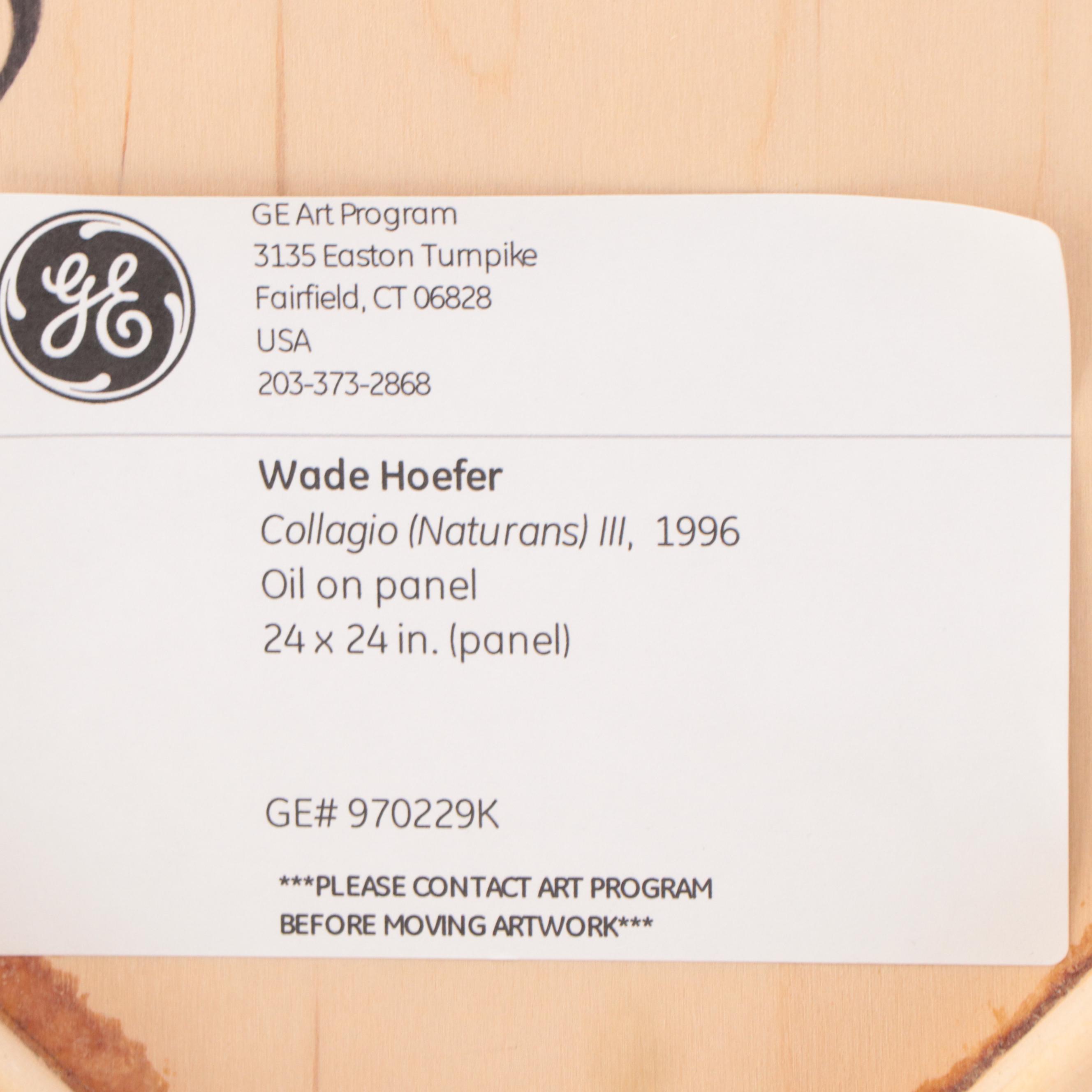 Wade Hoefer Oil Paintings on Panel "Collagio (Naturans) III," 1996 | EBTH