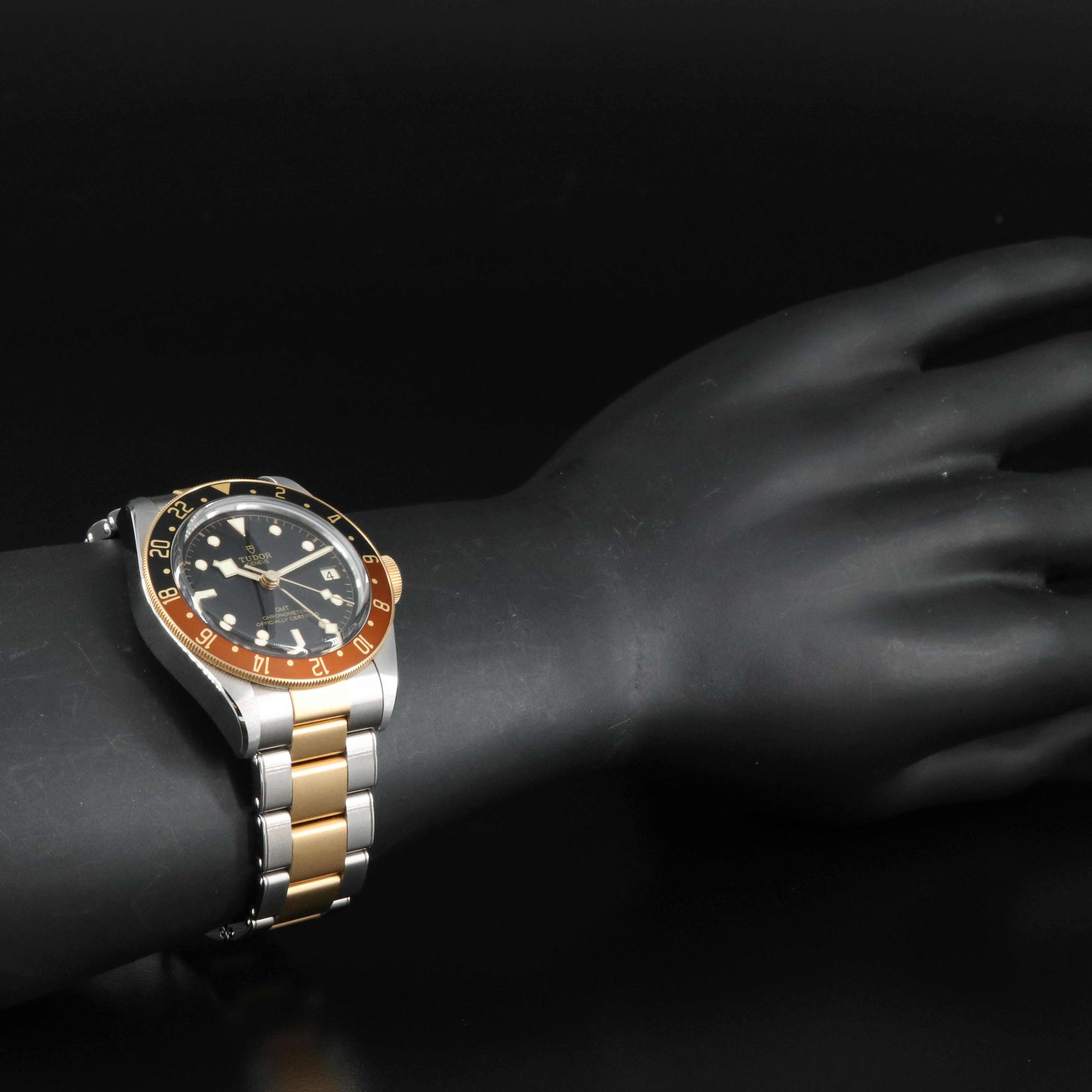 Tudor Black Bay Two-Tone GMT Automatic Chronometer Wristwatch ...