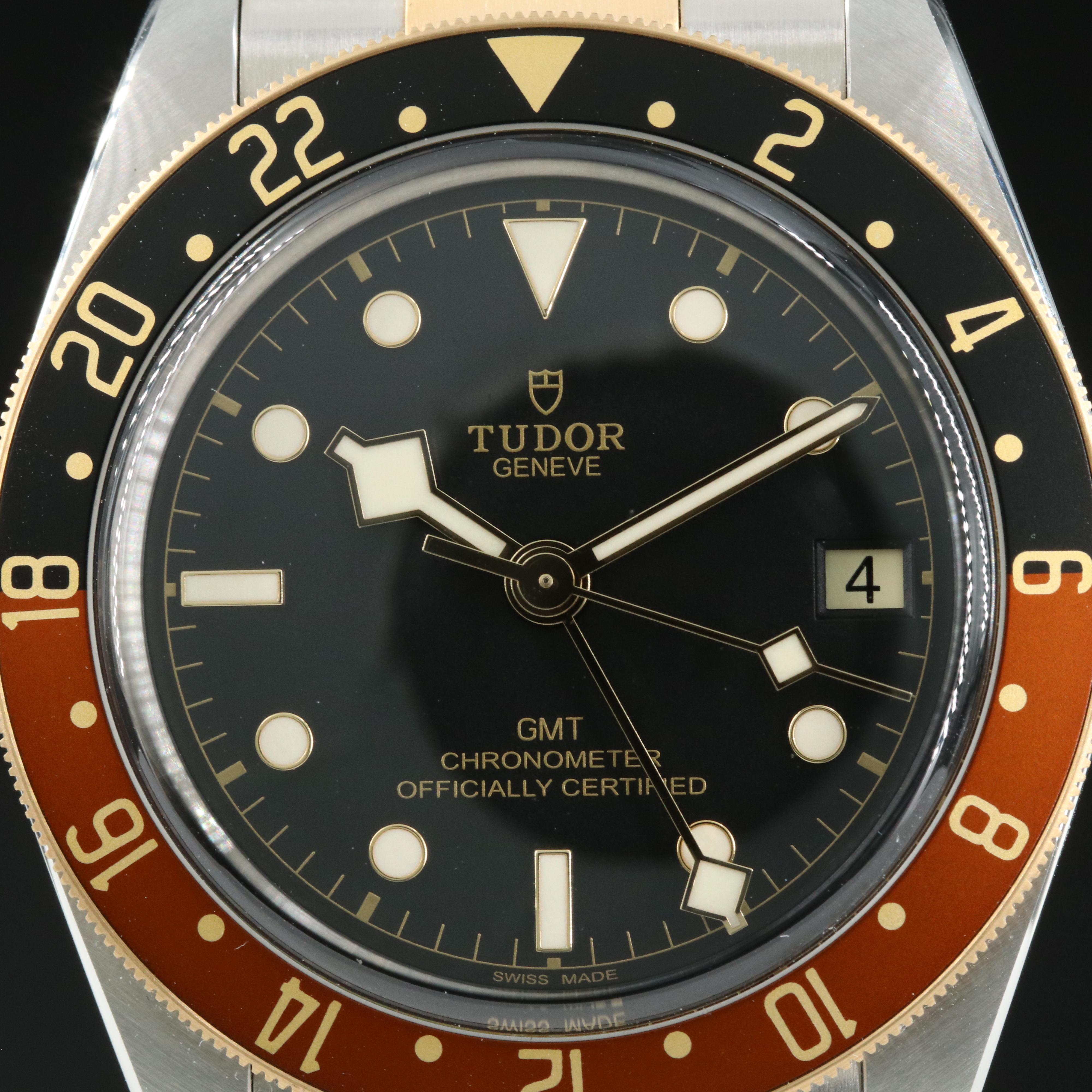 Tudor Black Bay Two-Tone GMT Automatic Chronometer Wristwatch ...