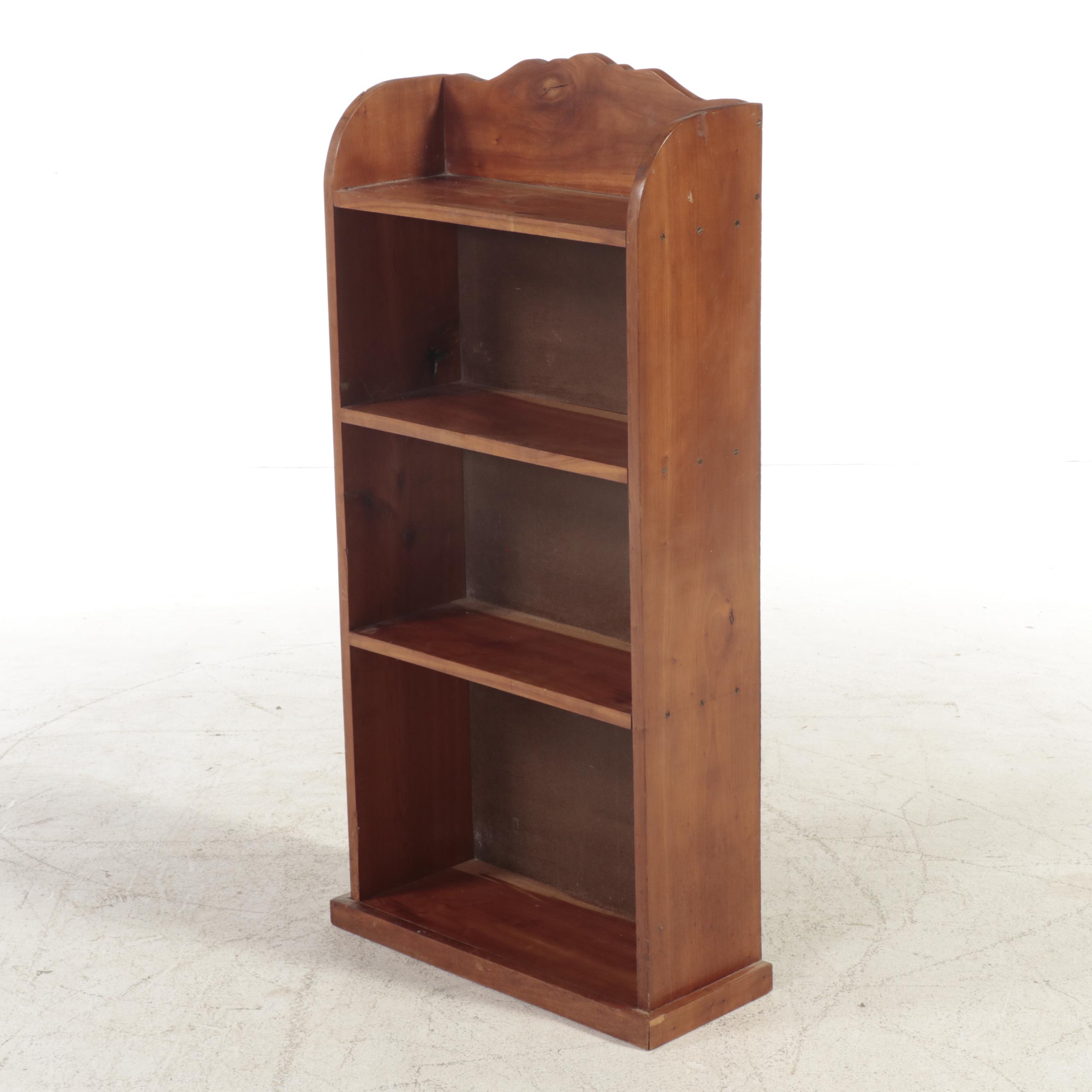 Small American Primitive Cherrywood Four-Shelf Open Bookcase, 20th ...