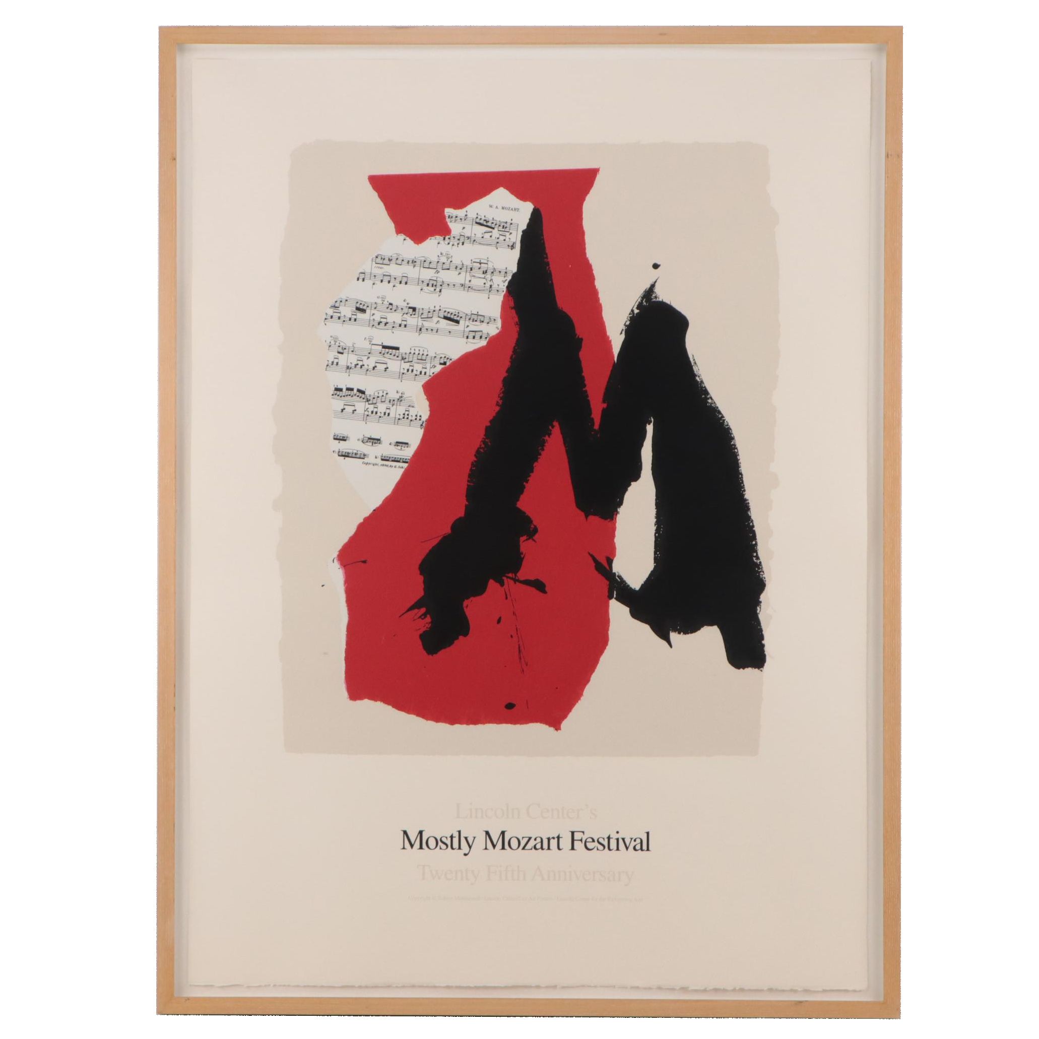 Robert Motherwell Poster Print for the Mostly Mozart Festival, 1991 | EBTH