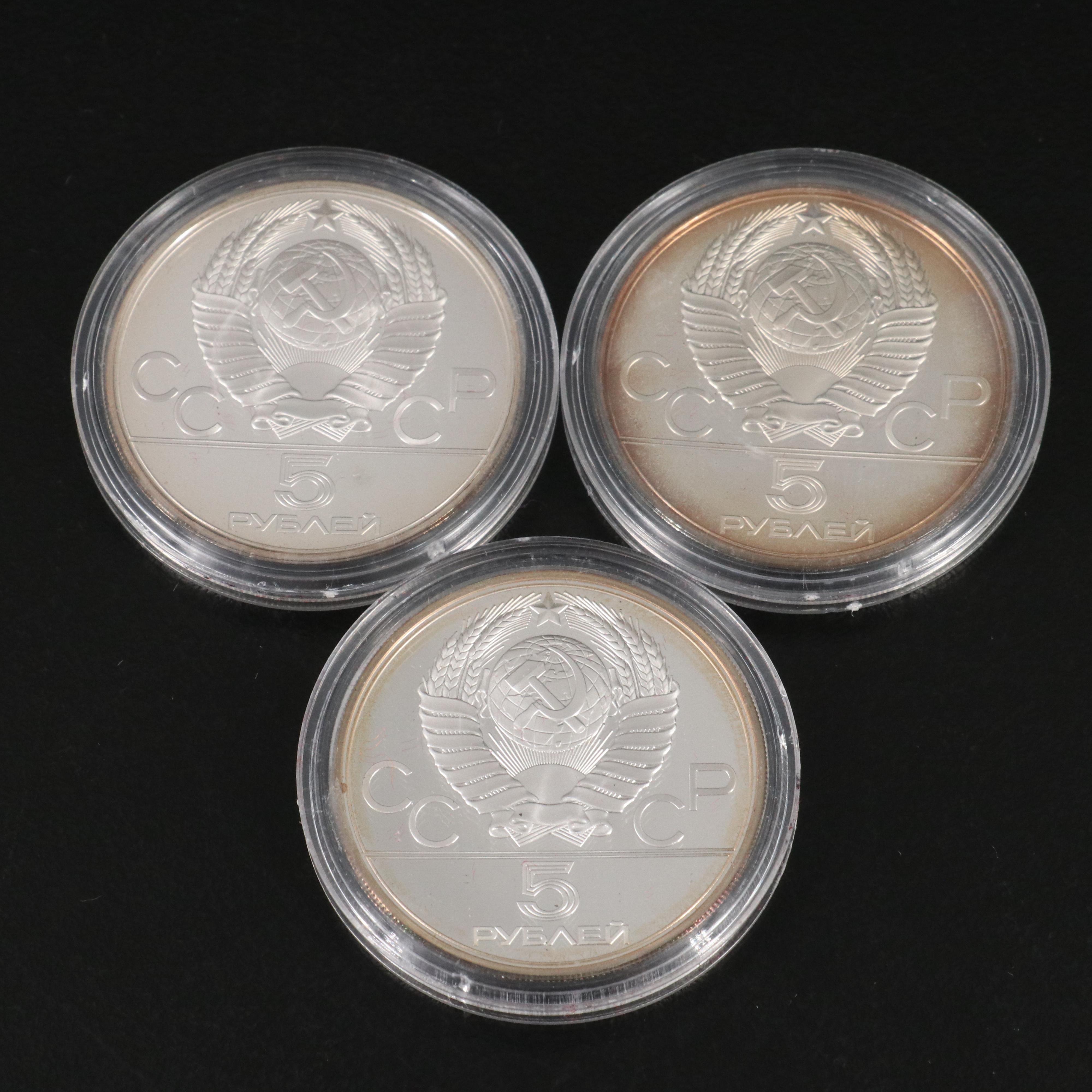 Fifteen 1980 Russian Silver Proof Coins Commemorating the Olympics | EBTH