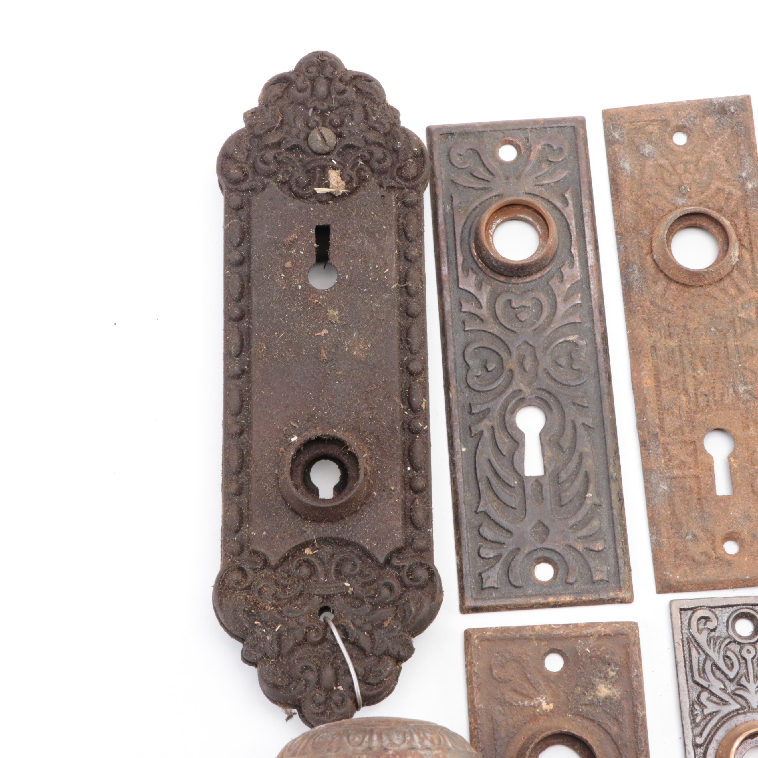 Aesthetic Movement Lock Plates and Doorknob Collection | EBTH