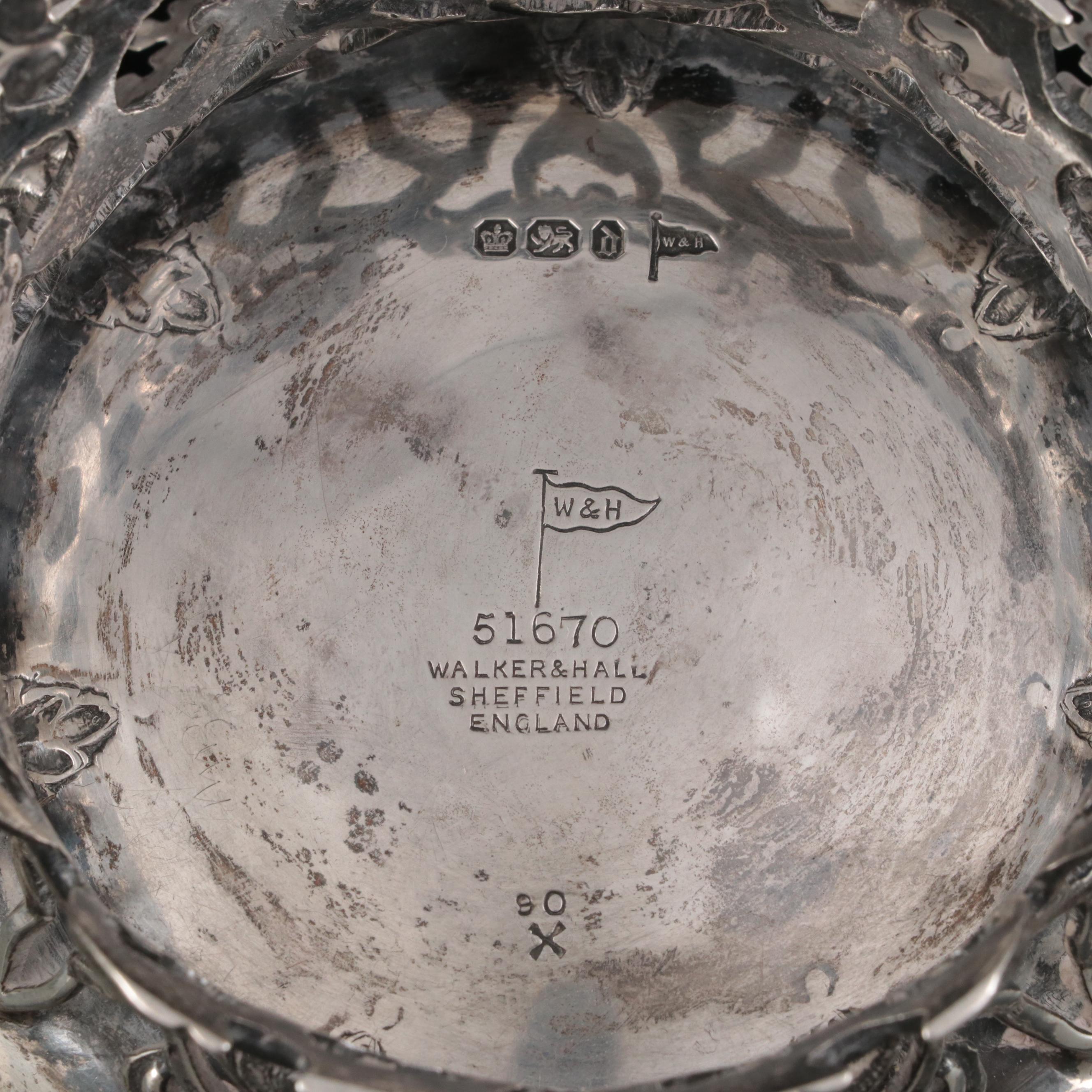 Alvin and Walker & Hall Sterling Silver Repoussé Bonbon Bowls ...