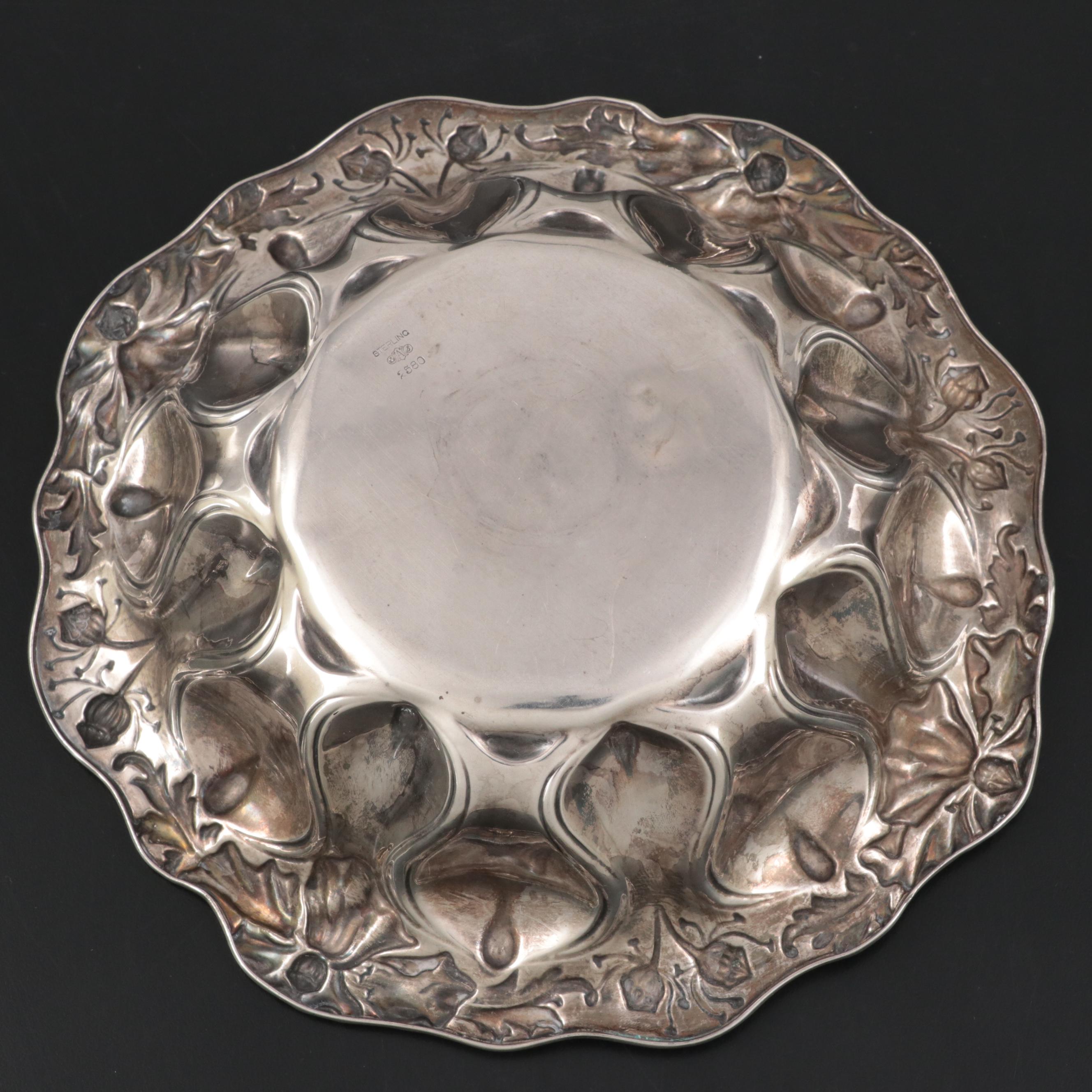 Alvin and Walker & Hall Sterling Silver Repoussé Bonbon Bowls ...
