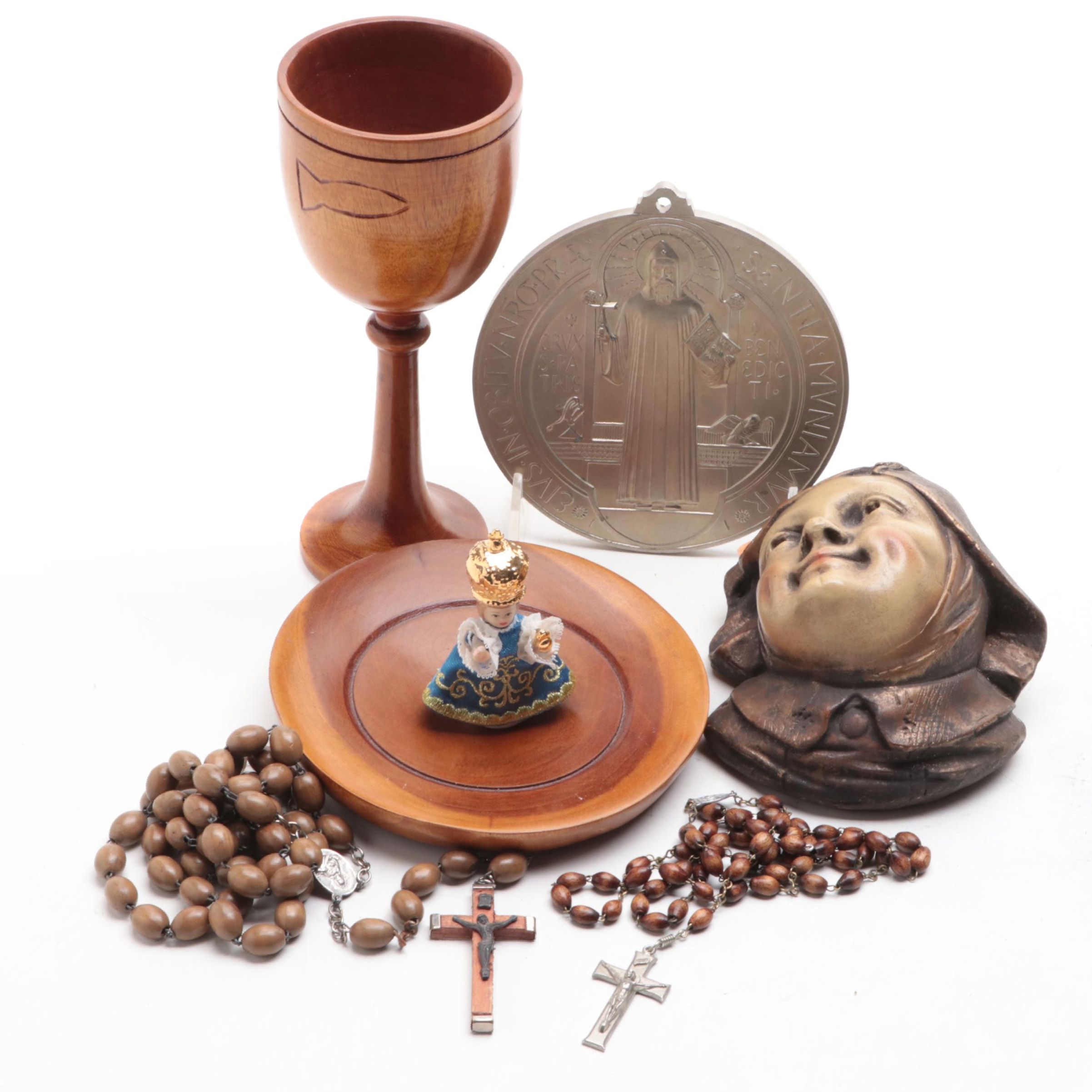 The Liturgical Press Metal St. Benedict Medal and Other Religious ...