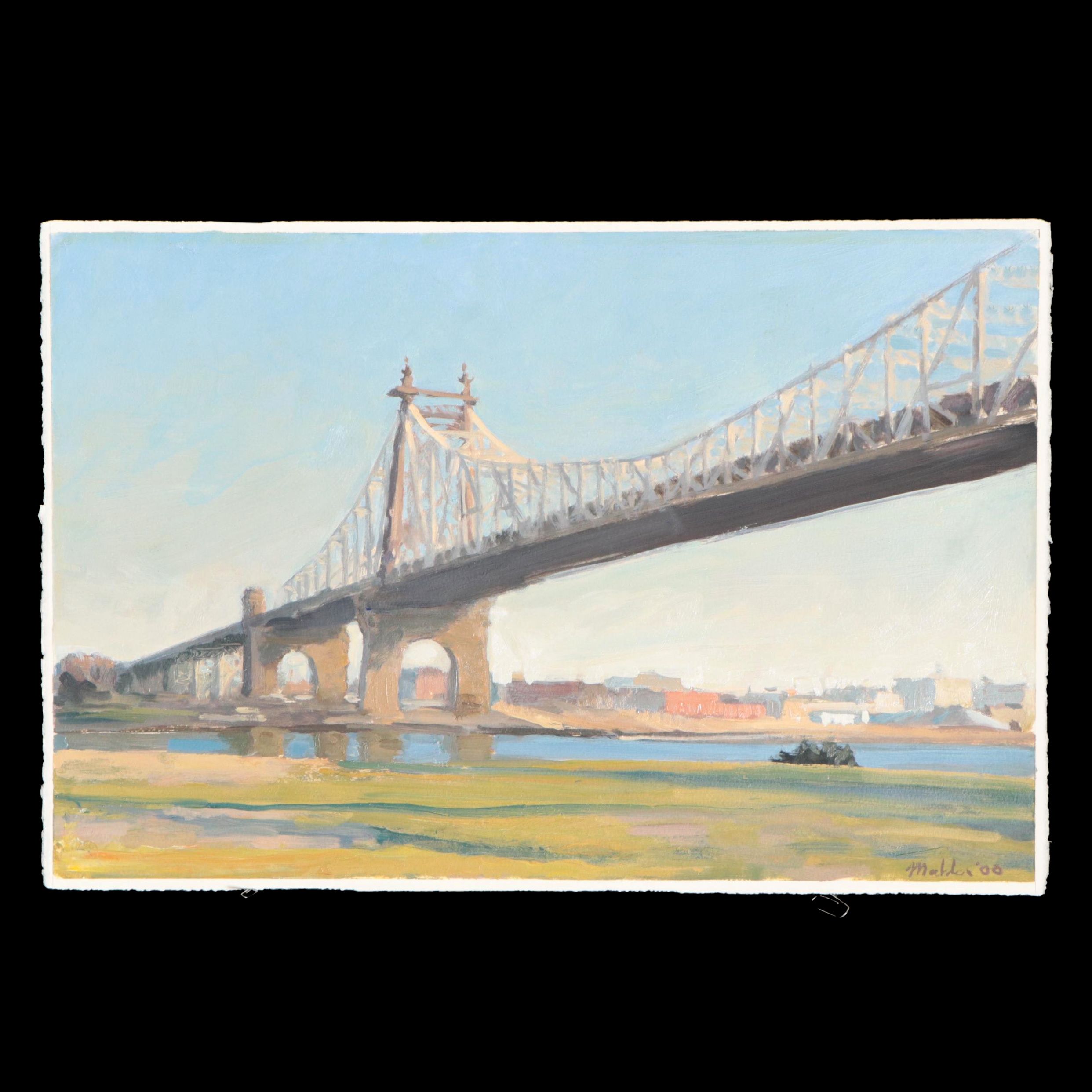 David Mahler Oil Painting of Queensborough Bridge, 2000 | EBTH