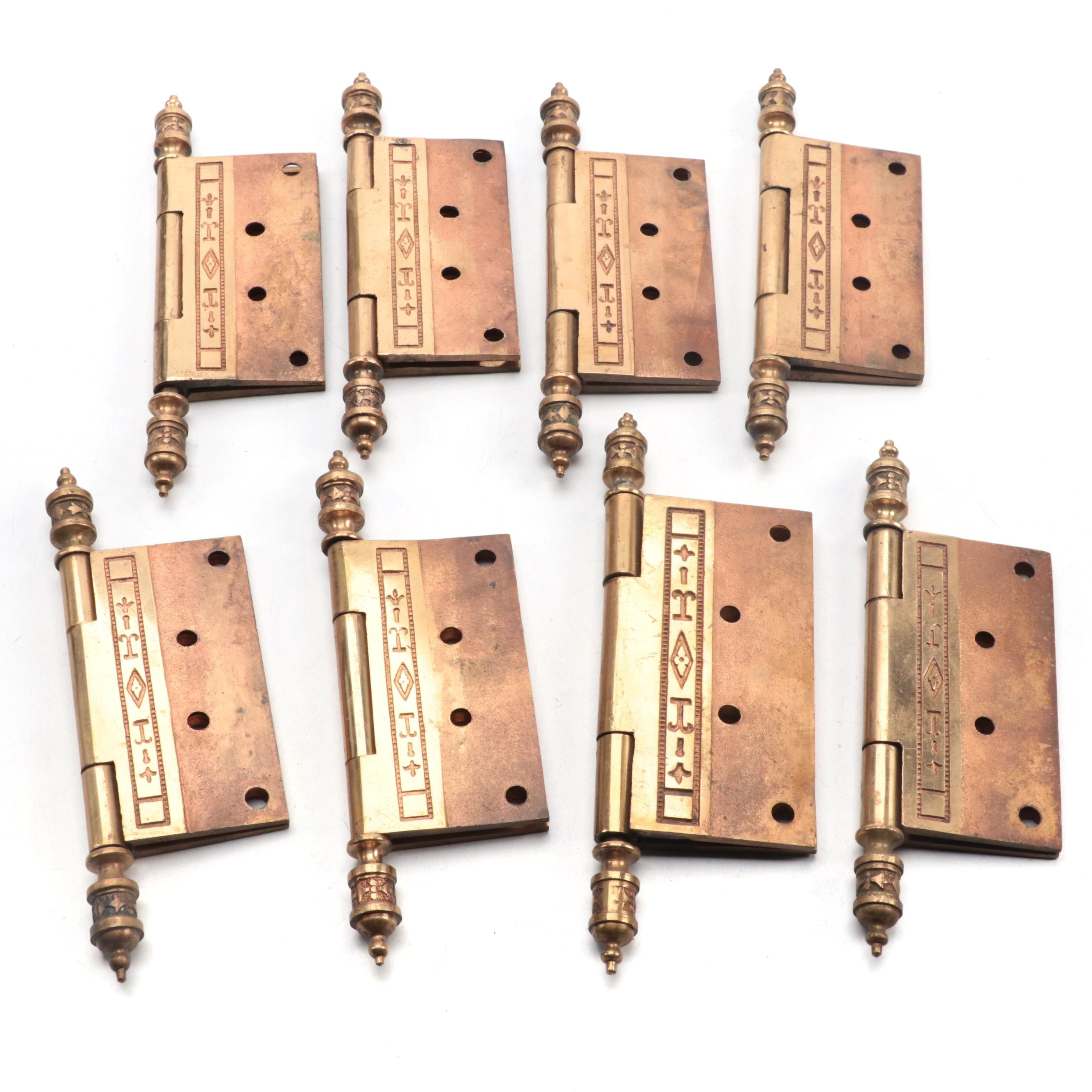 Eastlake Victorian Brass Door Hinges | EBTH