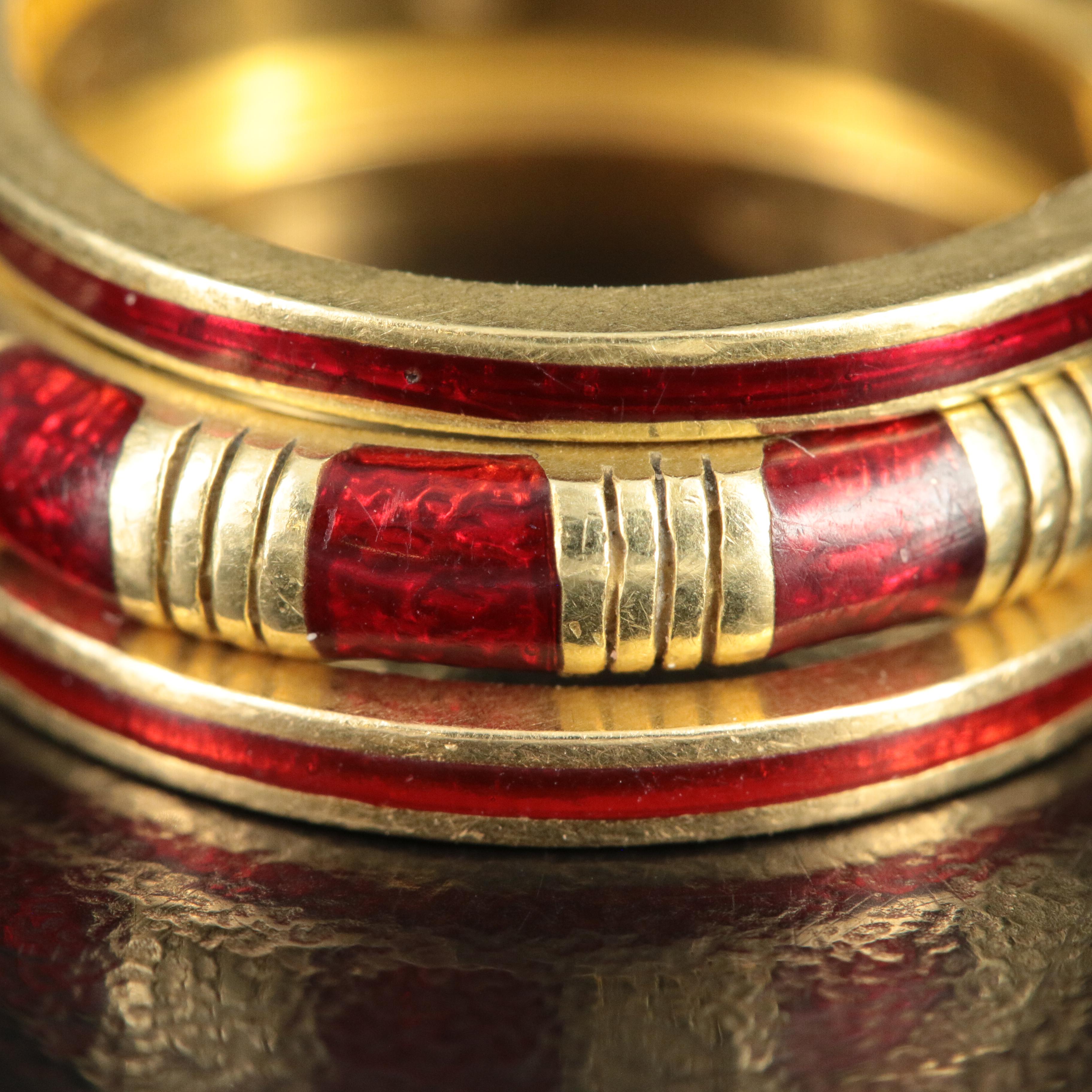 Hidalgo 18K and Enamel Stacking Bands | EBTH