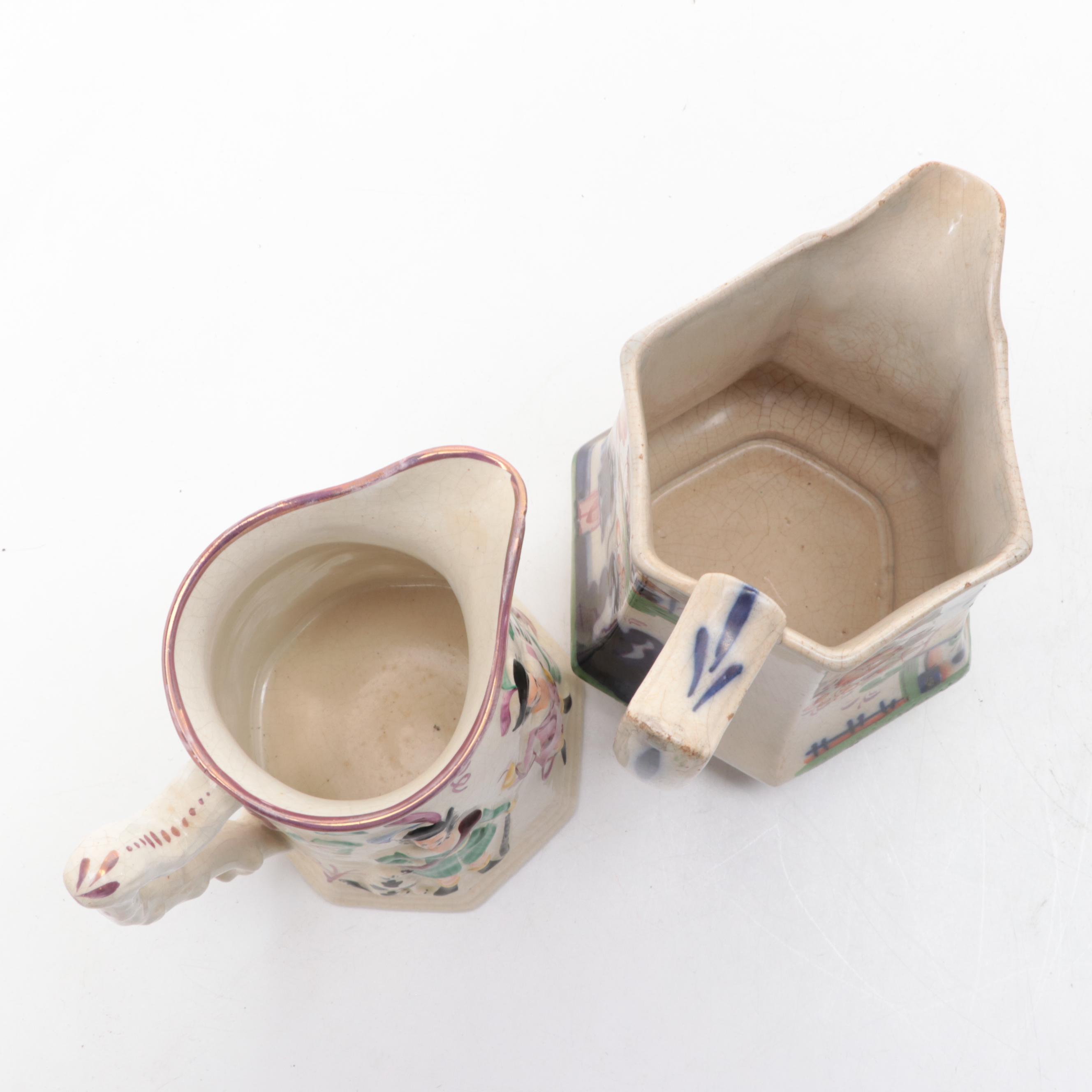 English Hand-Painted Pitchers | EBTH