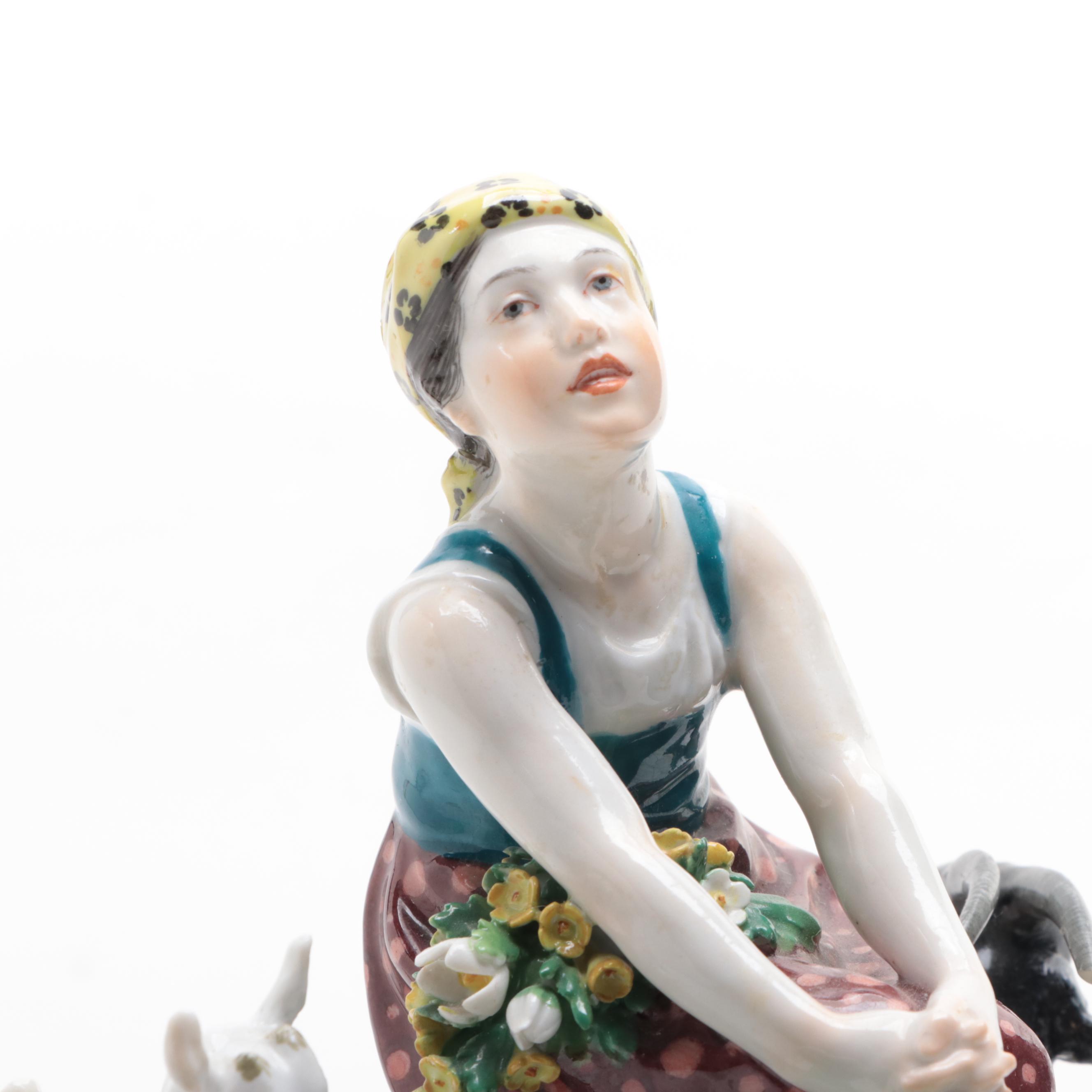 Meissen Porcelain "Allegory of Spring" Figure Group, Early 20th Century ...