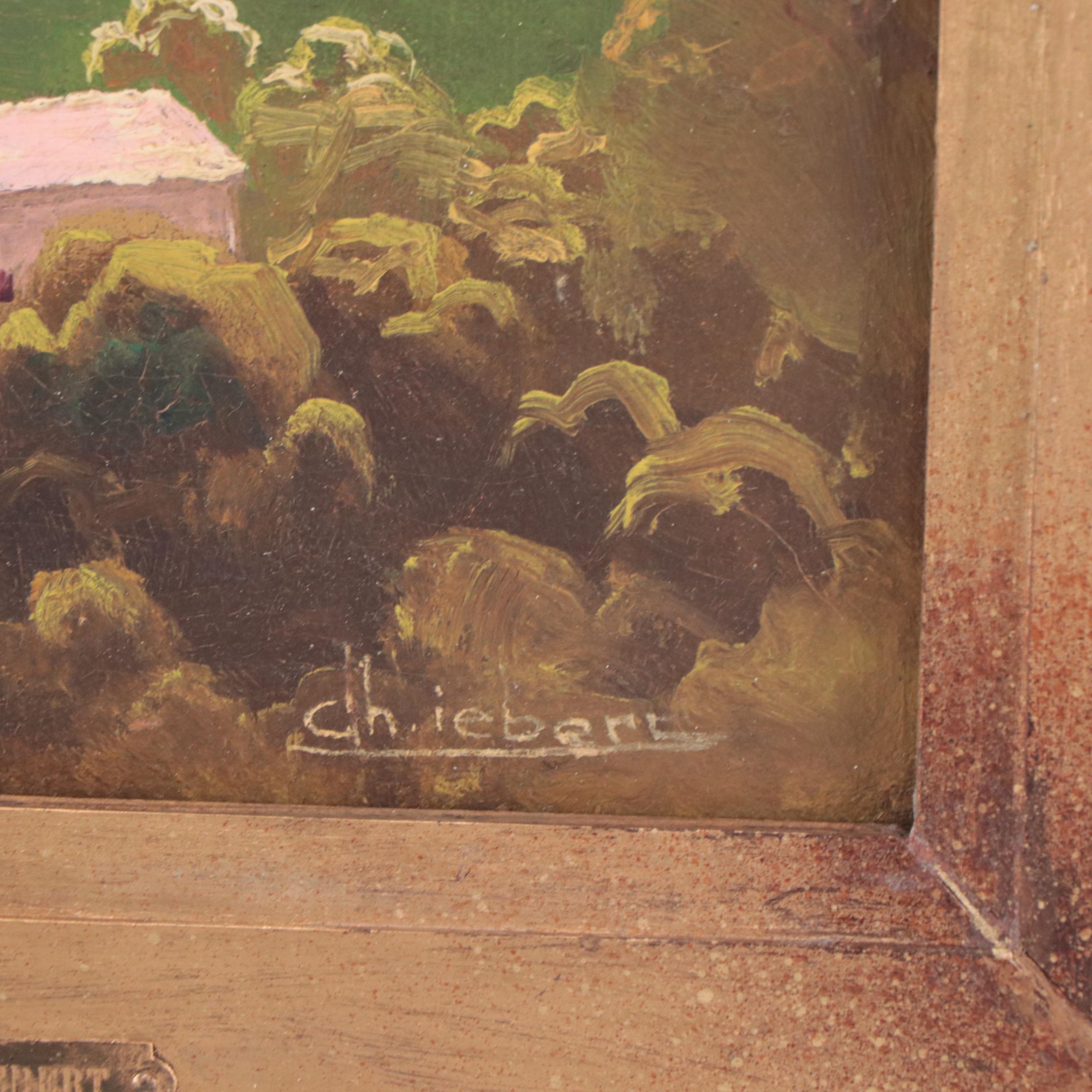 Charles Liebert Rural Landscape Oil Painting, Early - Mid 20th Century ...