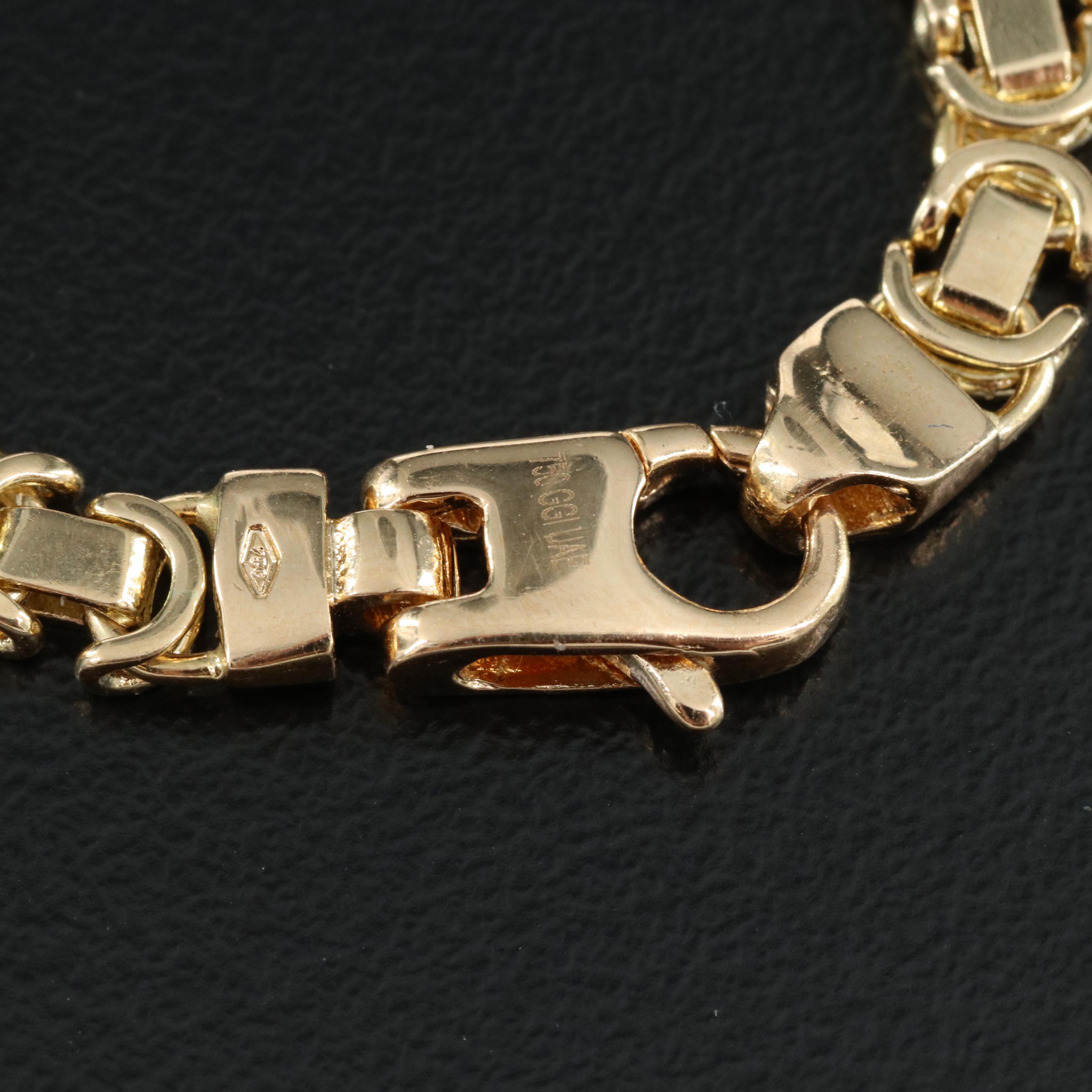 18K Fancy Link Necklace | EBTH