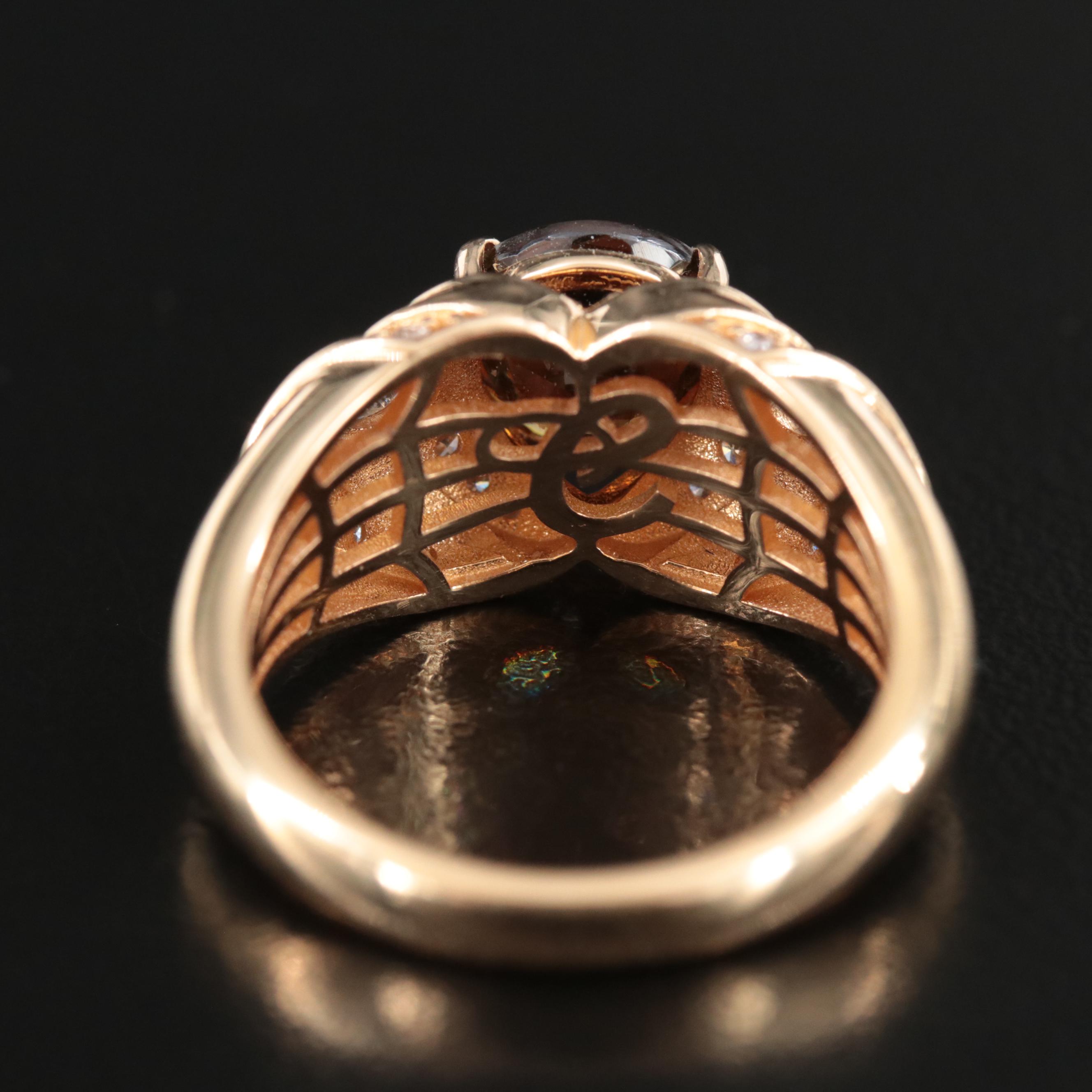 Chromia 18K Andradite and Diamond Ring | EBTH