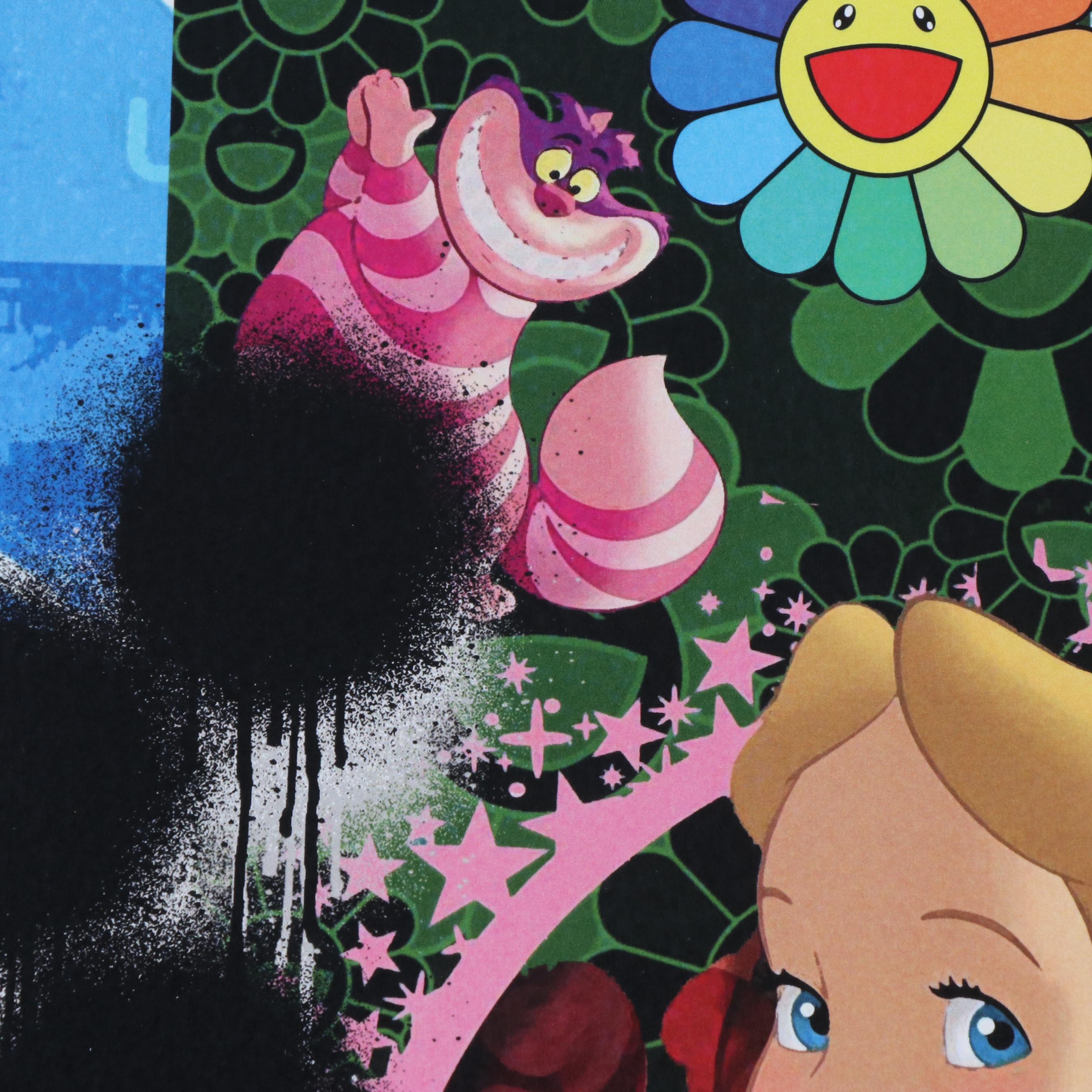 Death NYC Pop Art Graphic Print of Alice in Wonderland | EBTH