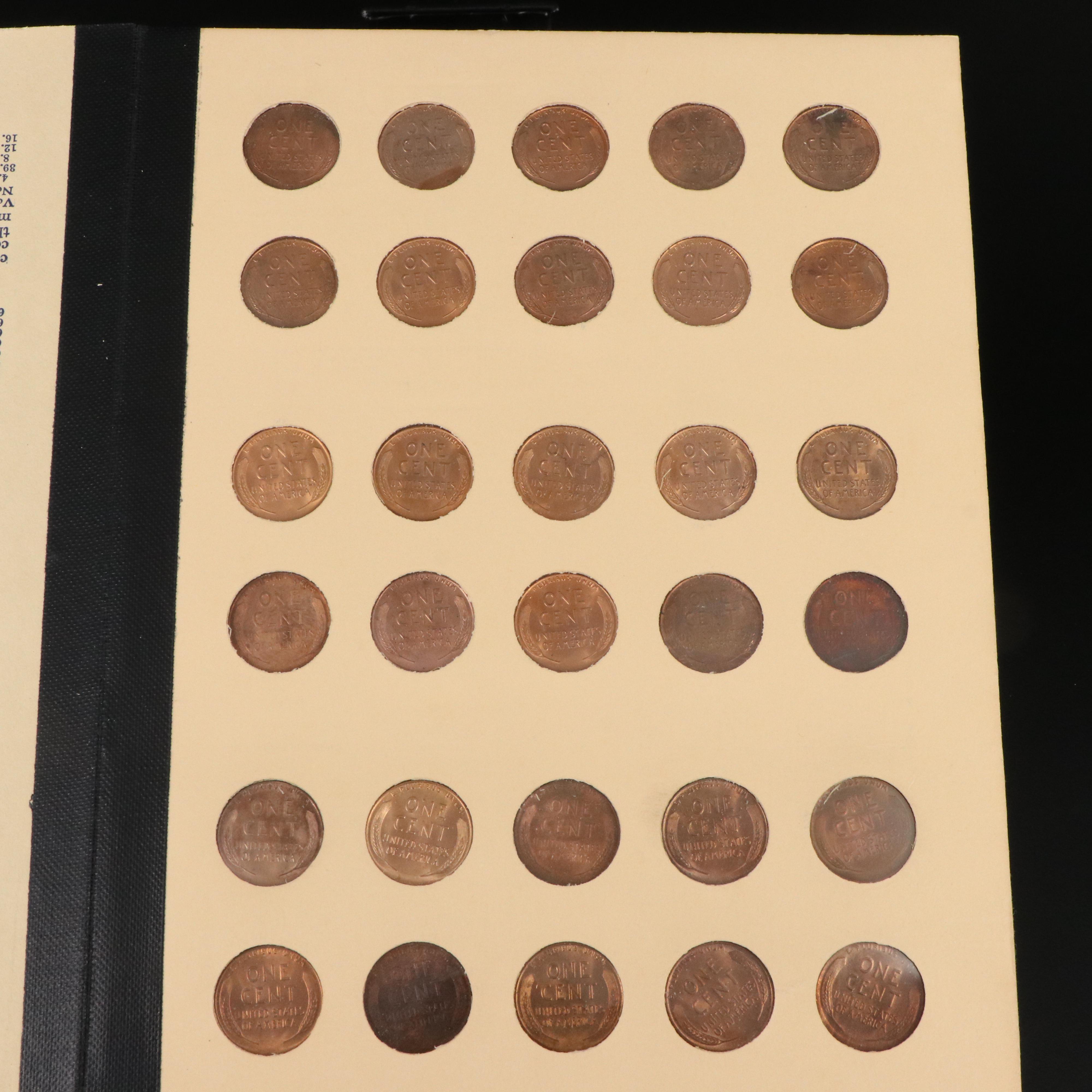 Nearly Complete Lincoln Cent Collection from 1909-1964 Including Key ...