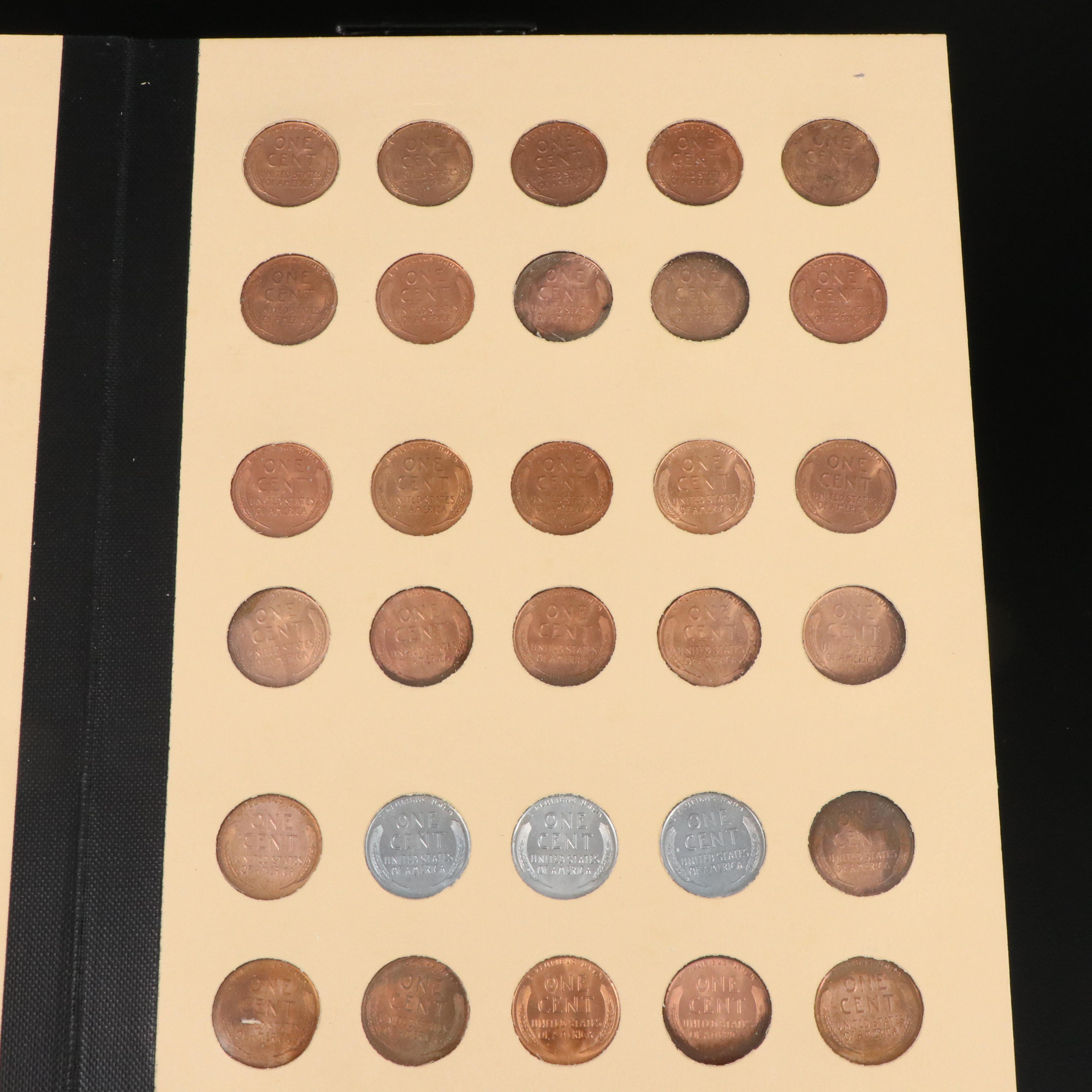 Nearly Complete Lincoln Cent Collection from 1909-1964 Including Key ...