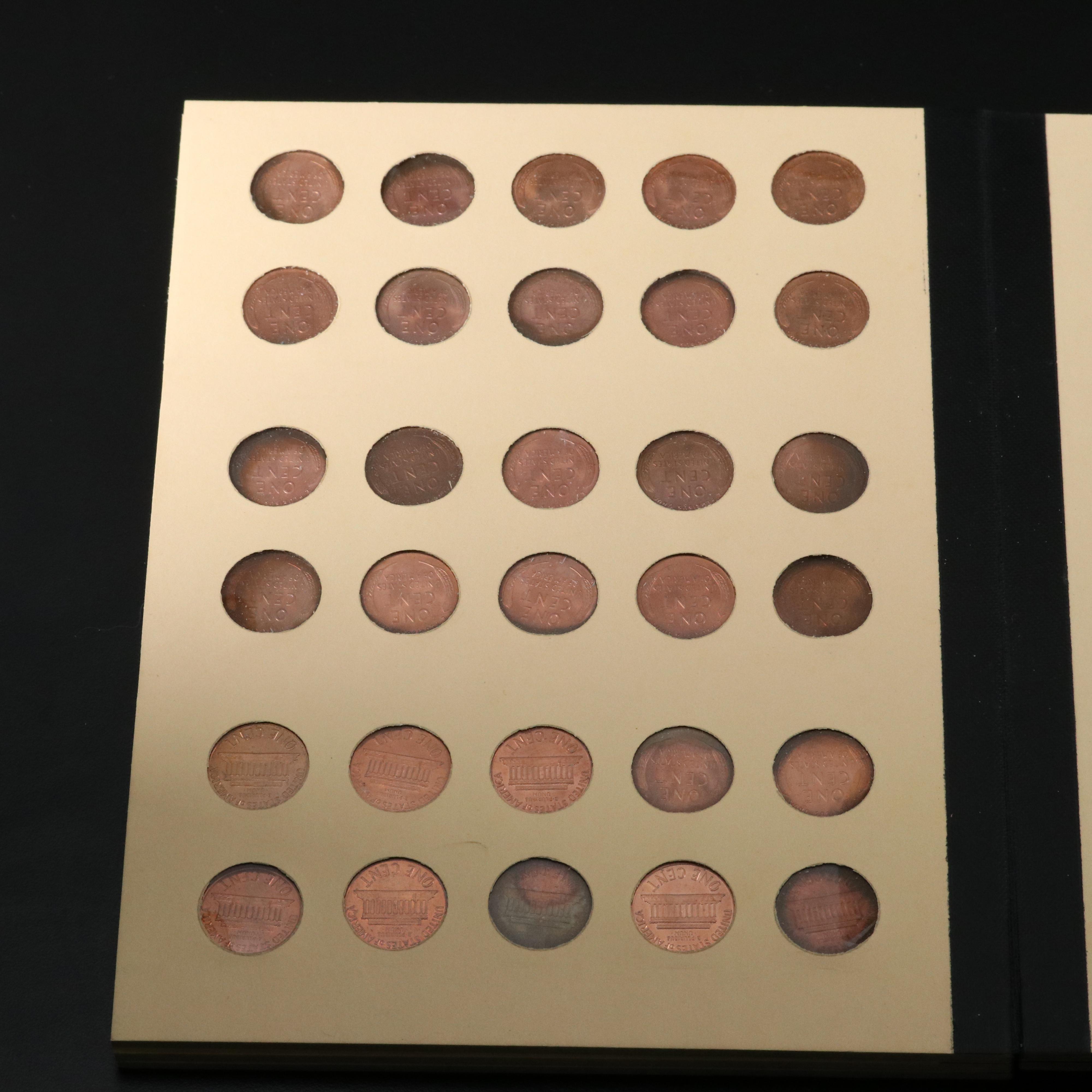 Nearly Complete Lincoln Cent Collection from 1909-1964 Including Key ...