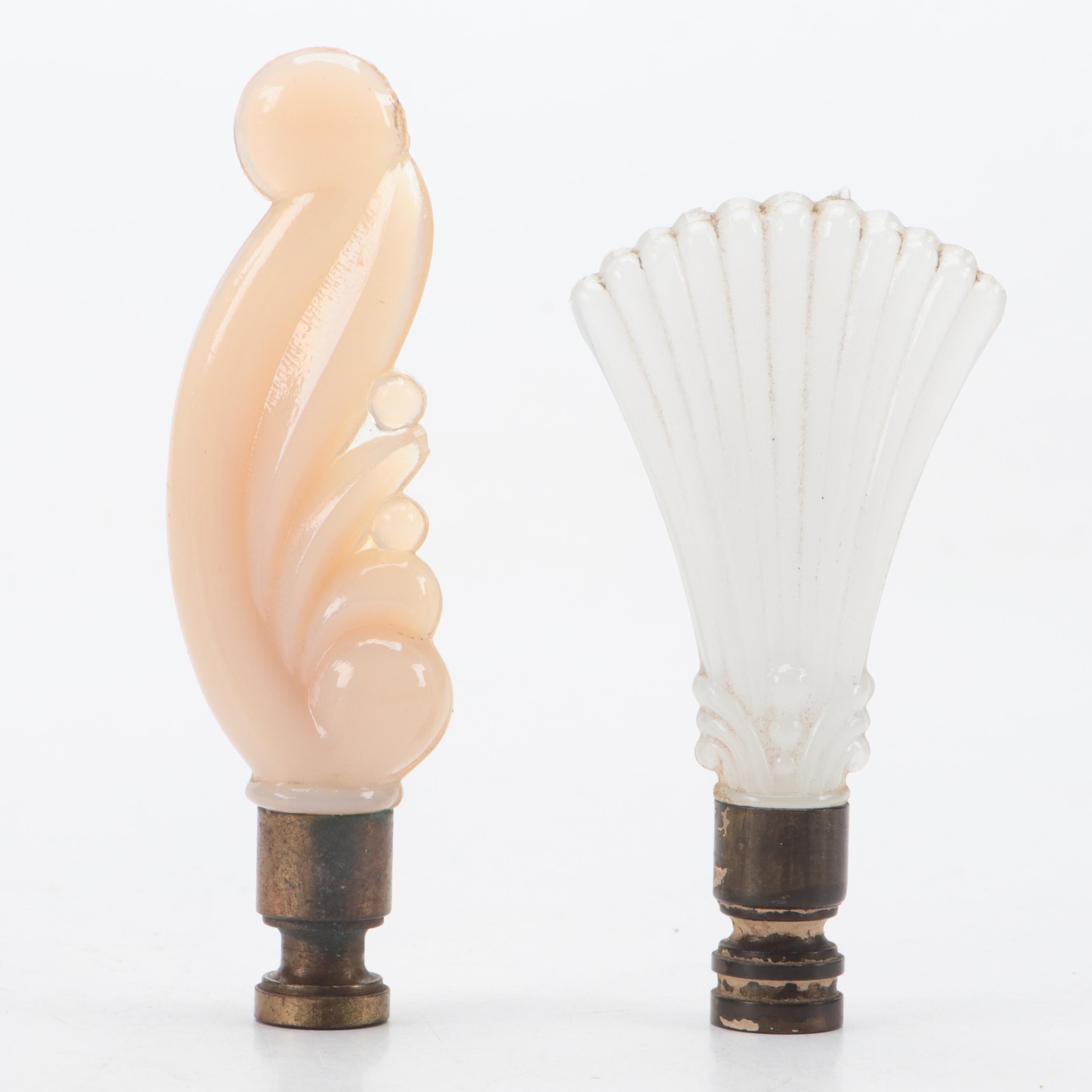 Art Deco Pressed Glass Lamp Finials | EBTH