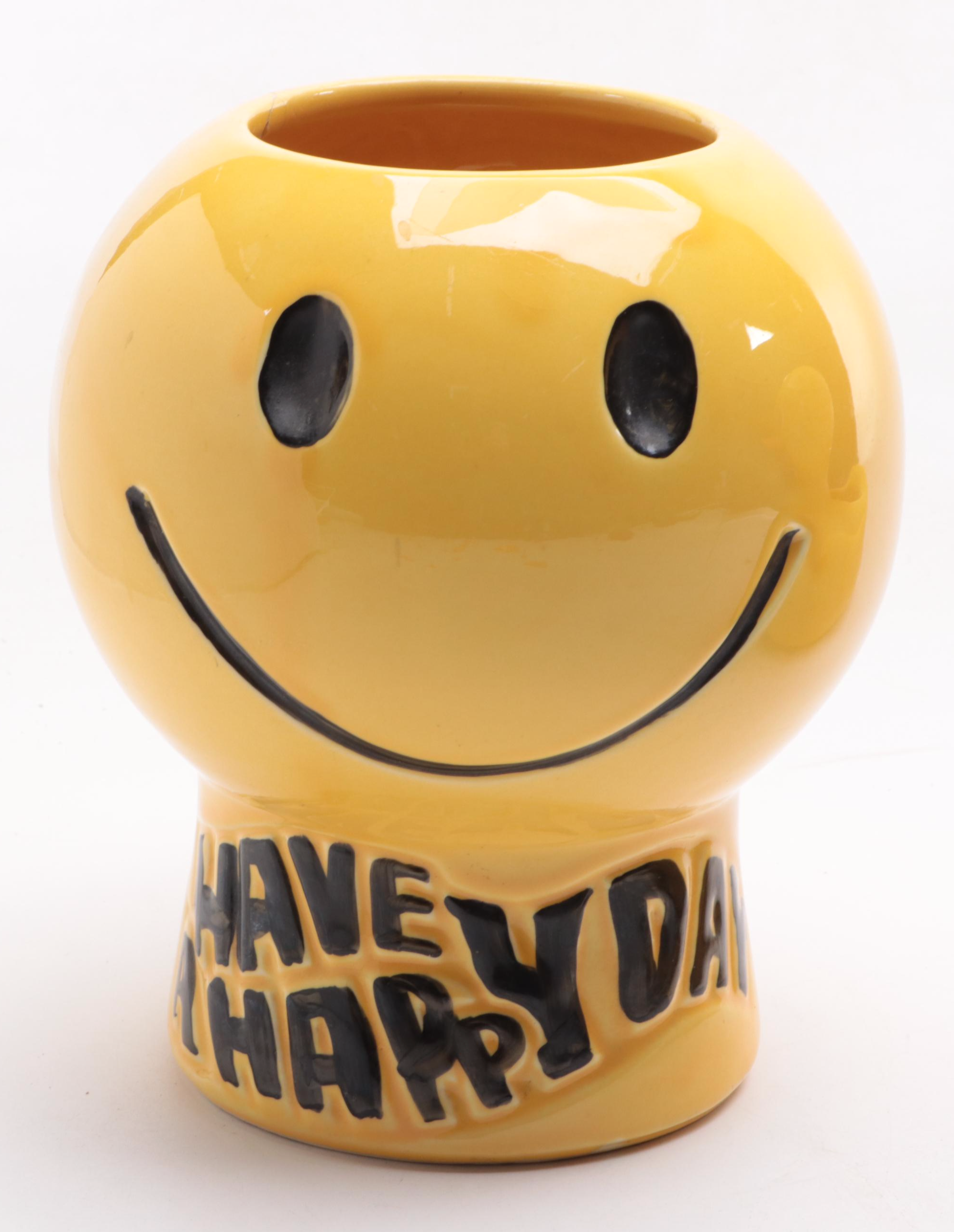 McCoy Pottery Smiley Face Mugs and Cookie Jar with Other Duck Bowl | EBTH