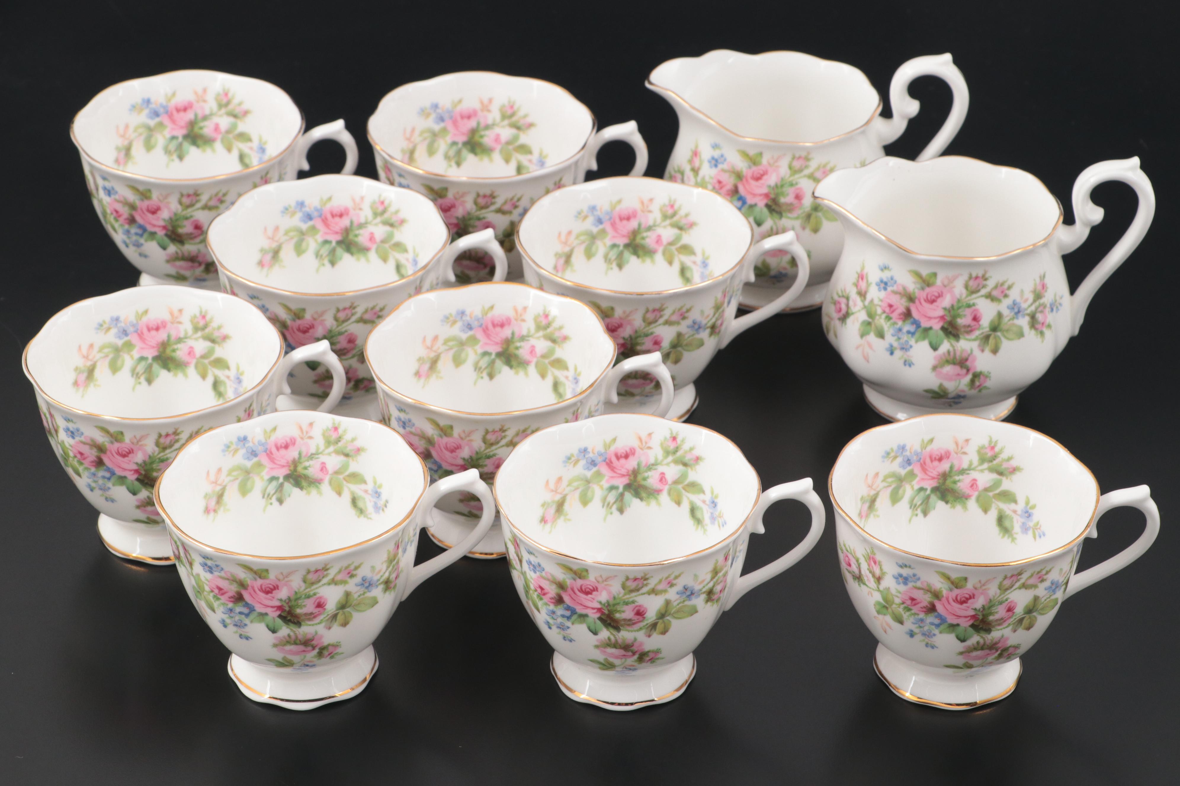Royal Albert "Moss Rose" Bone China Dinnerware, Mid-20th Century | EBTH