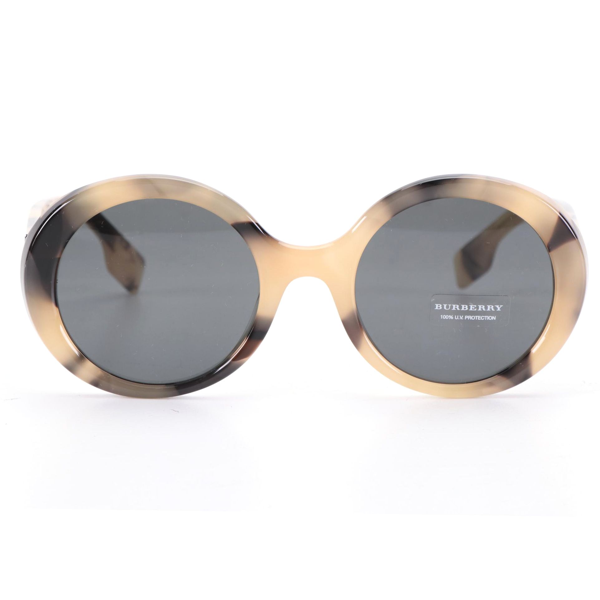 Burberry B4314 Round Sunglasses with Case and Box | EBTH