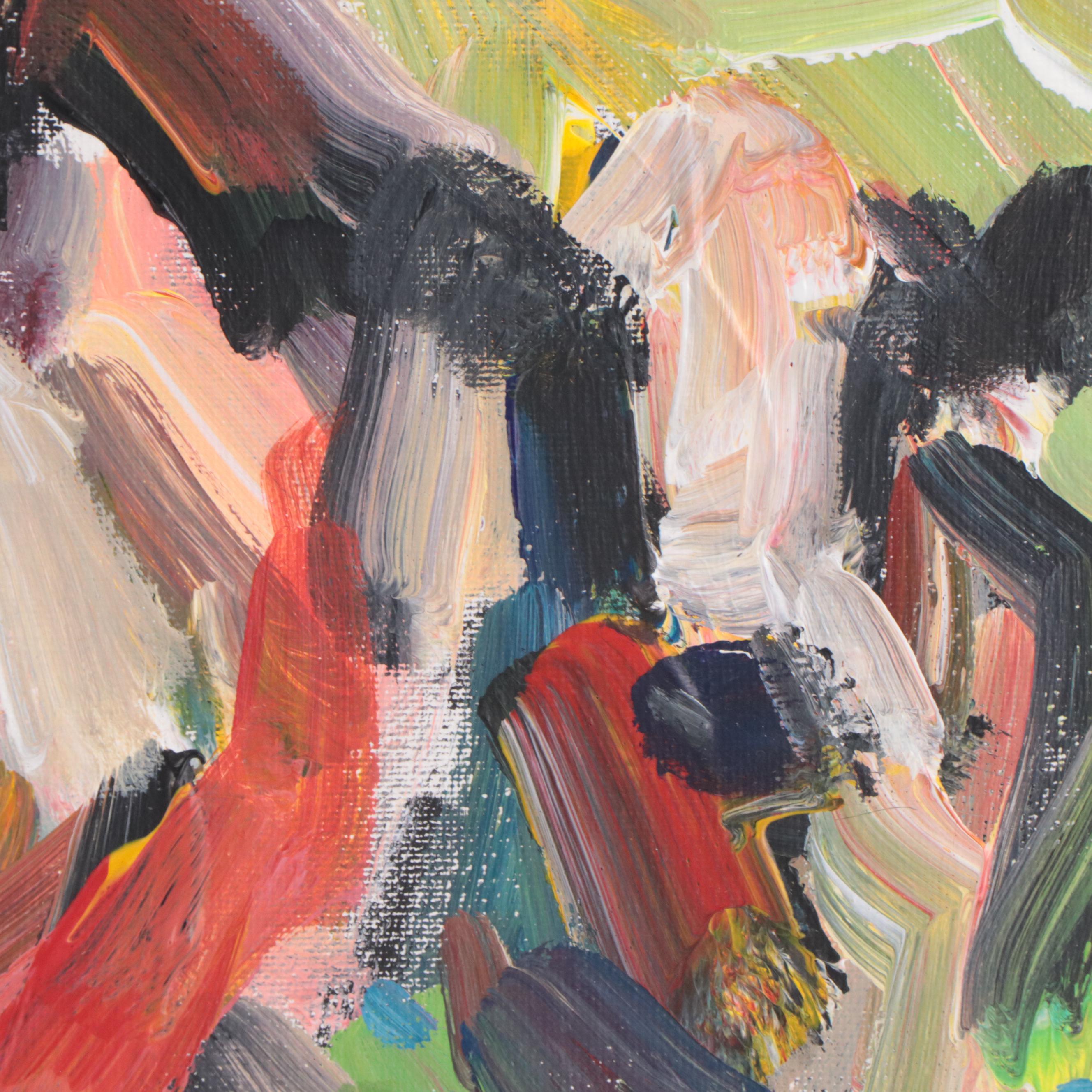 Sam Raines Acrylic Painting of Cows, 21st Century | EBTH