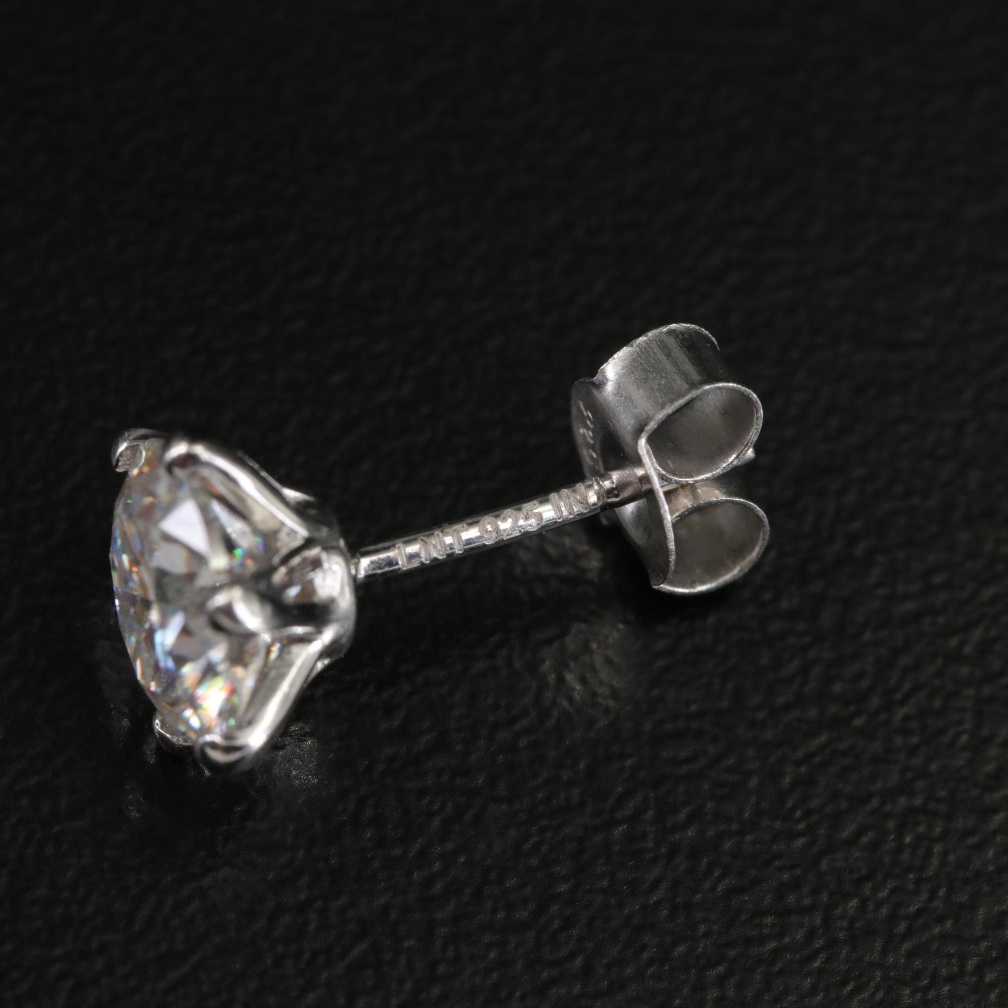 Sterling Moissanite Stud Earrings | EBTH