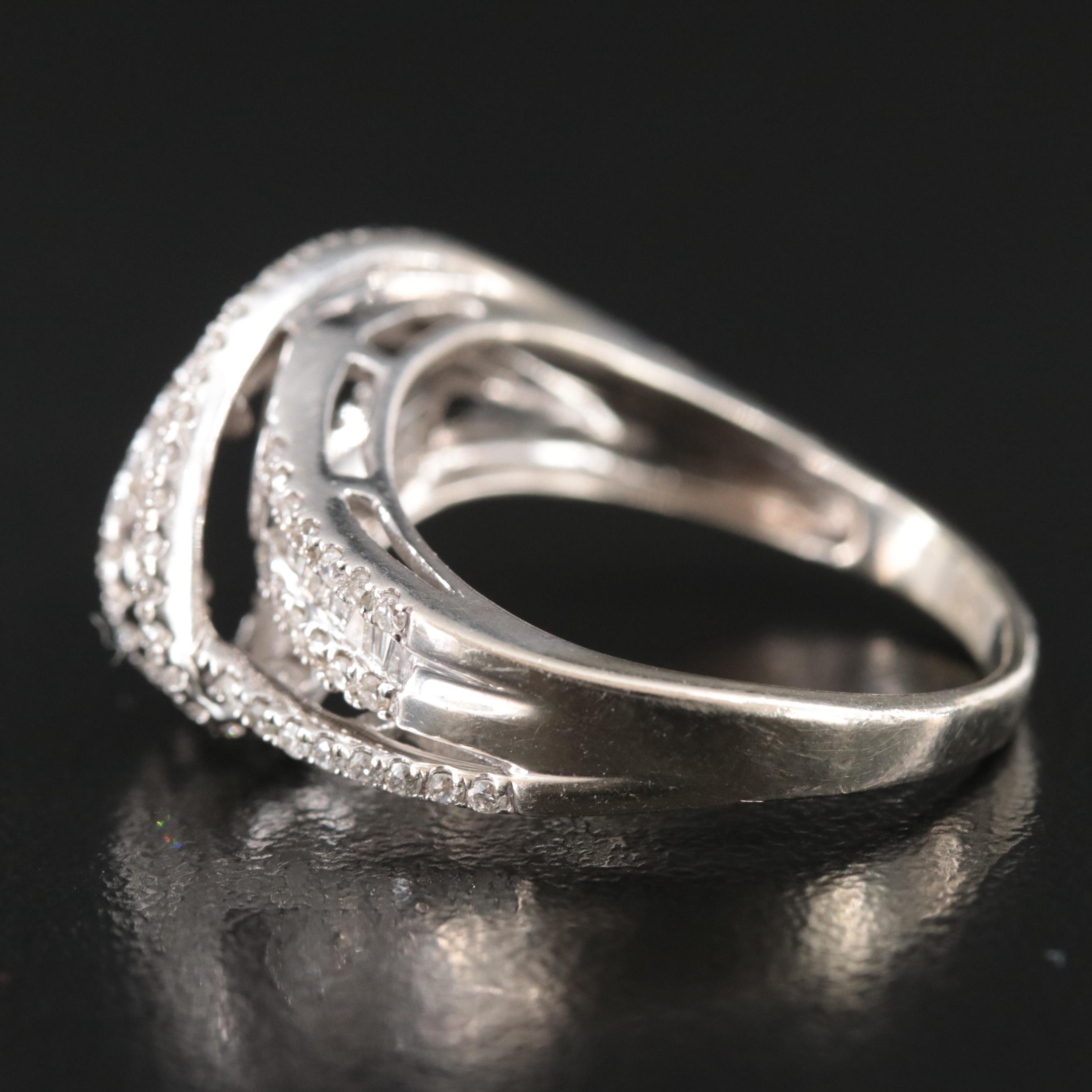 10K 0.96 CTW Diamond Crossover Ring | EBTH