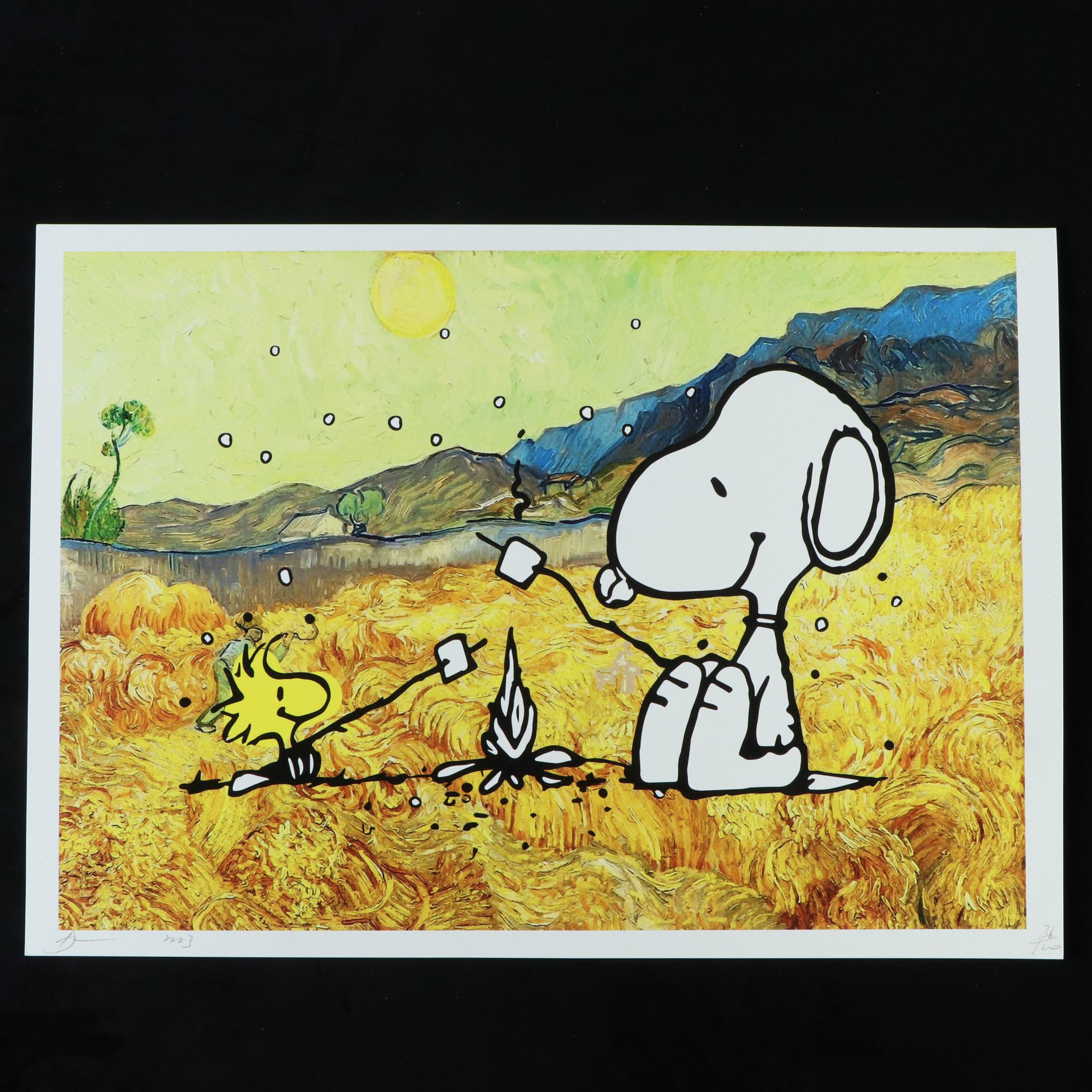 Death NYC Pop Art Graphic Print of Snoopy and Woodstock Roasting ...