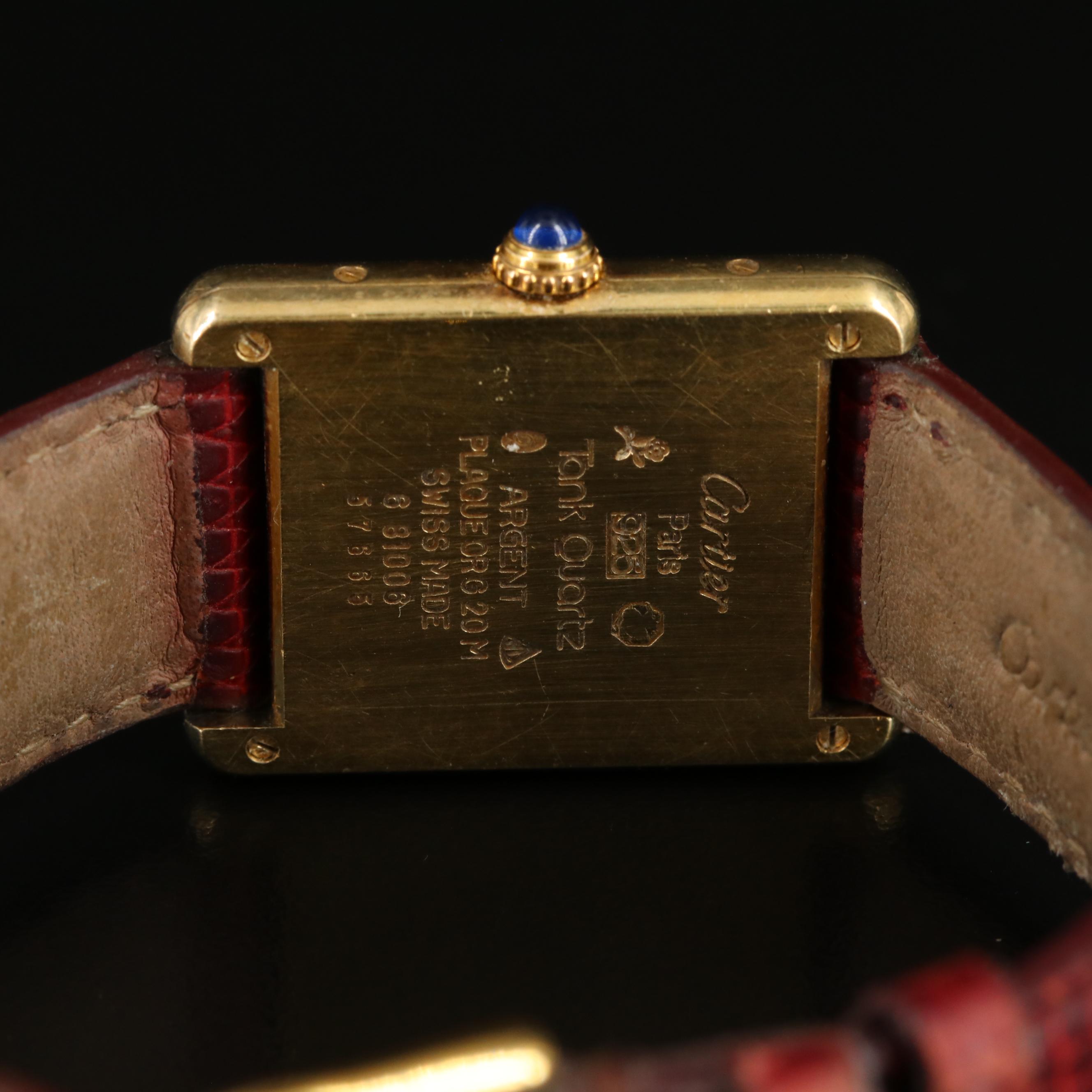 Cartier Must de Cartier Tank .925 Silver with 20 m Gold Plaque ...
