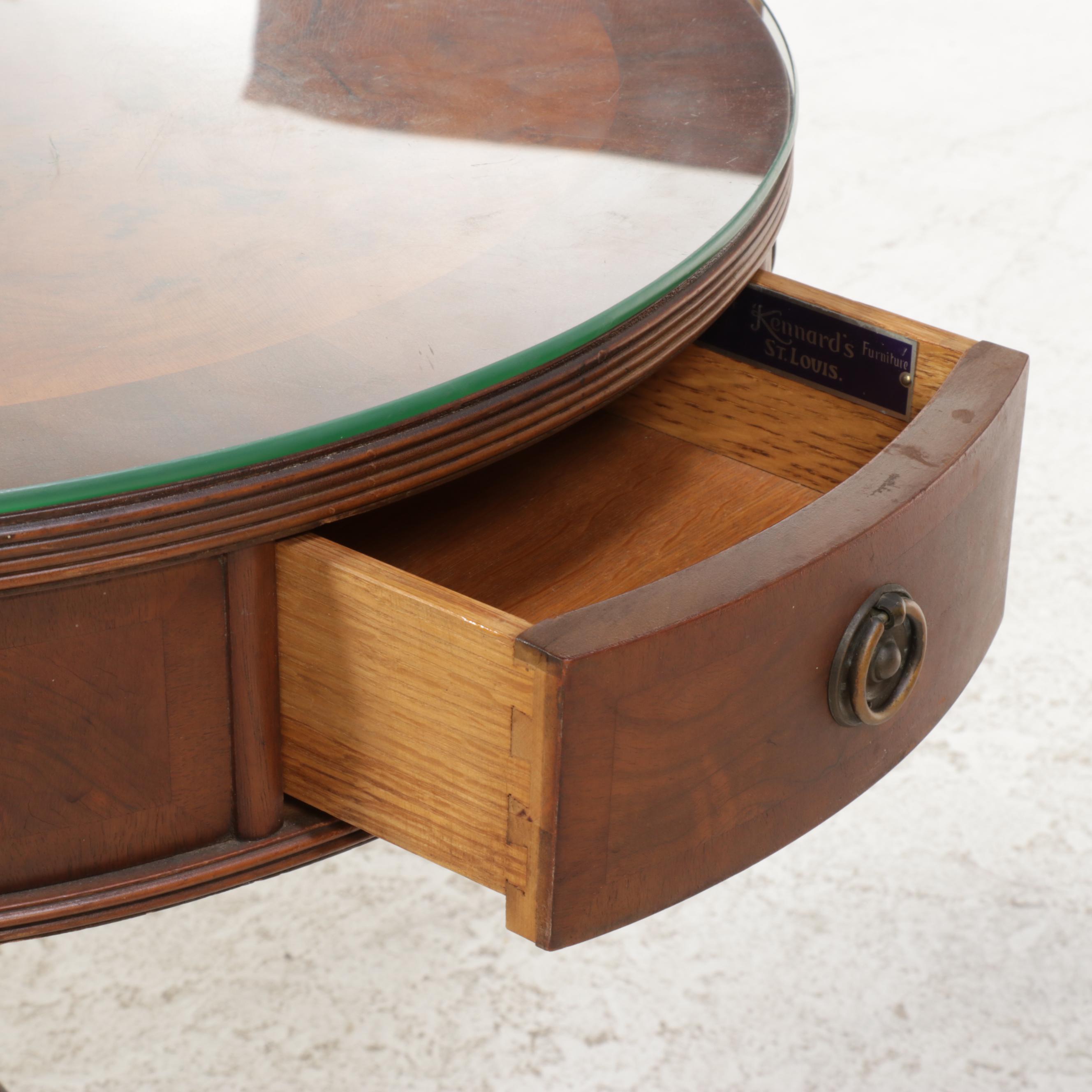 Johnson-Handley-Johnson Co. Classical Style Walnut and Burl Walnut Side ...