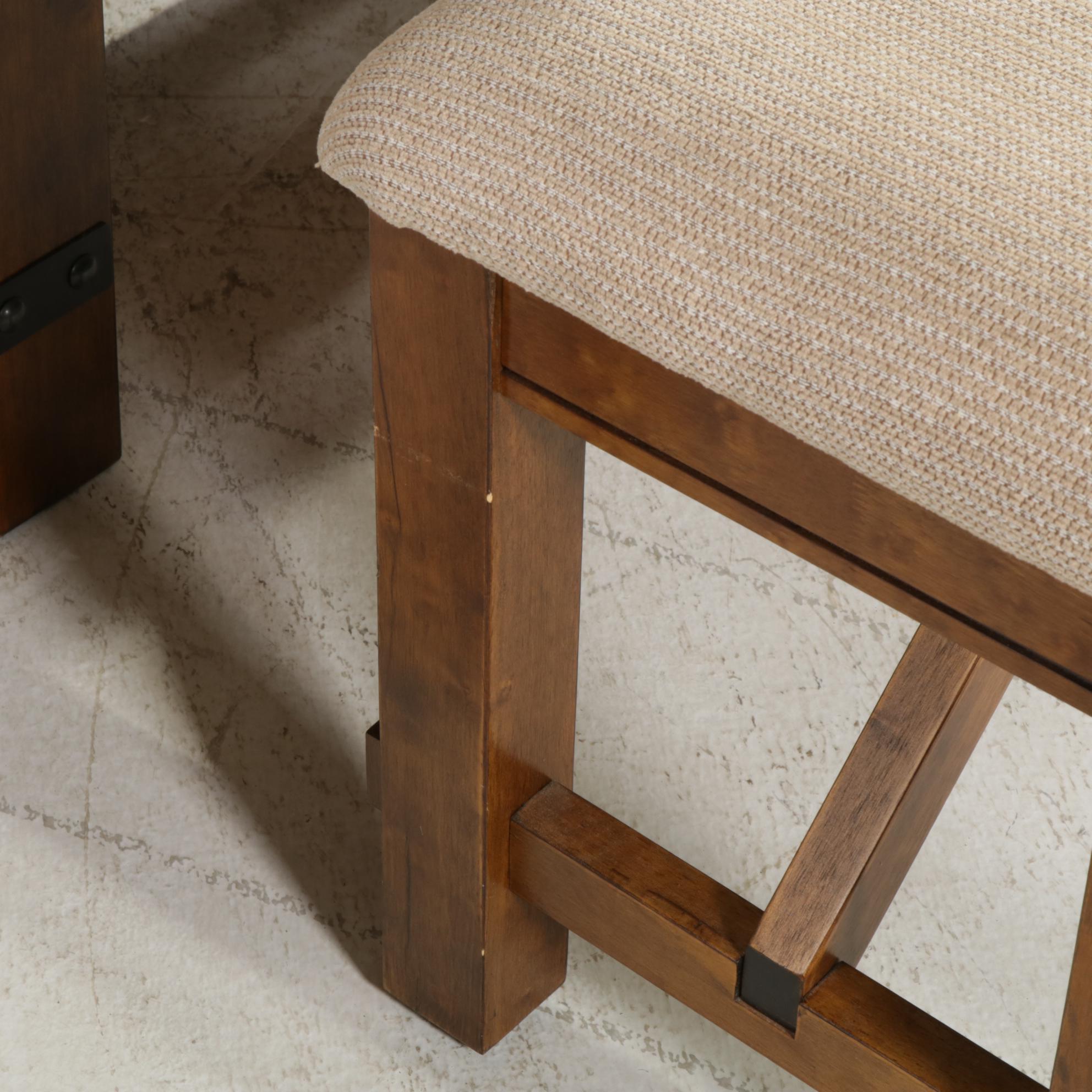 Contemporary Coster Dining Table with Four Chairs and Bench | EBTH