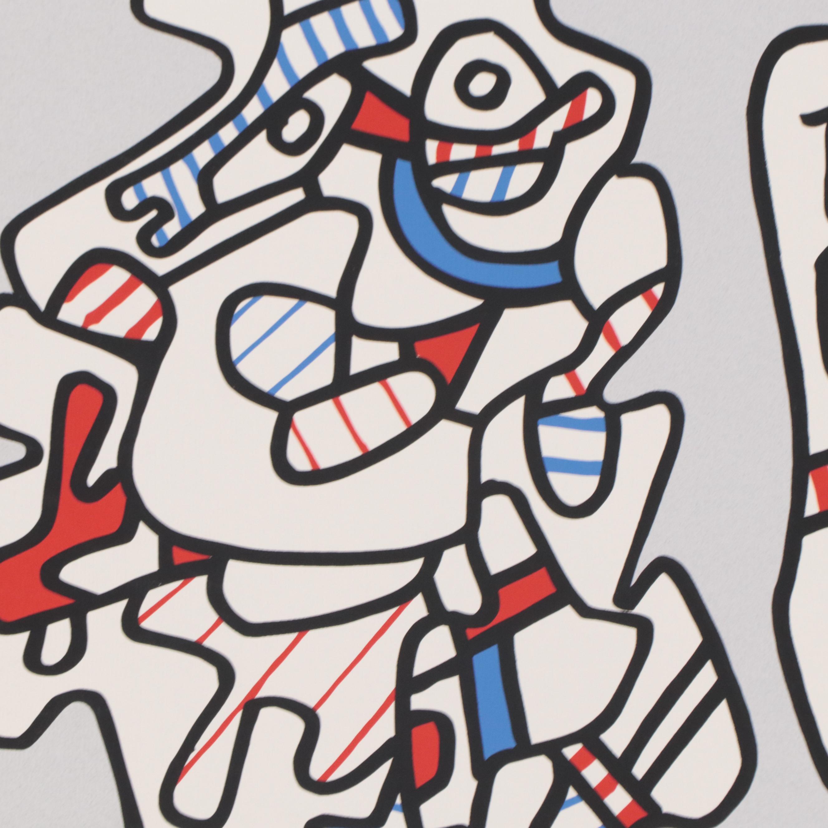 Jean Dubuffet Color Lithograph Poster for the Guggenheim Museum, 1973 ...