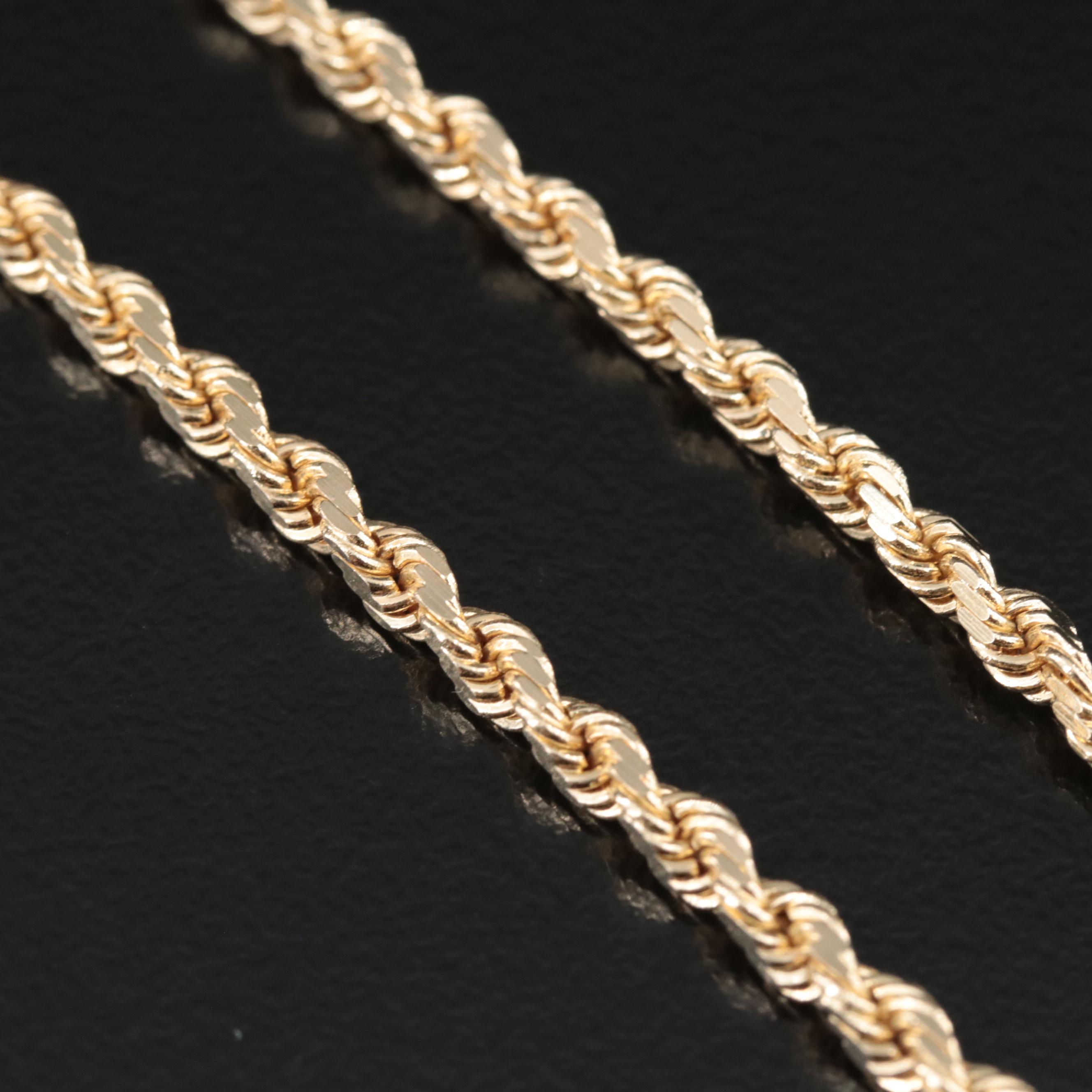 14K Rope Chain Necklace | EBTH