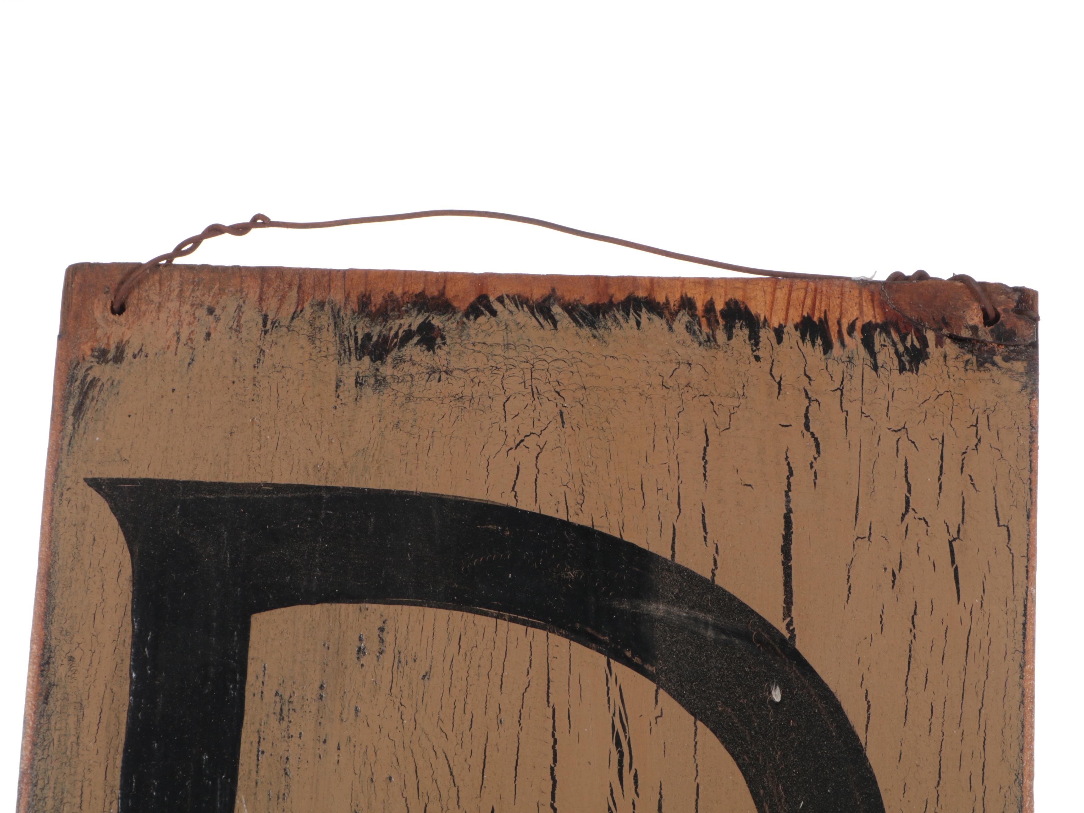 Painted Wood "Derby" Sign | EBTH