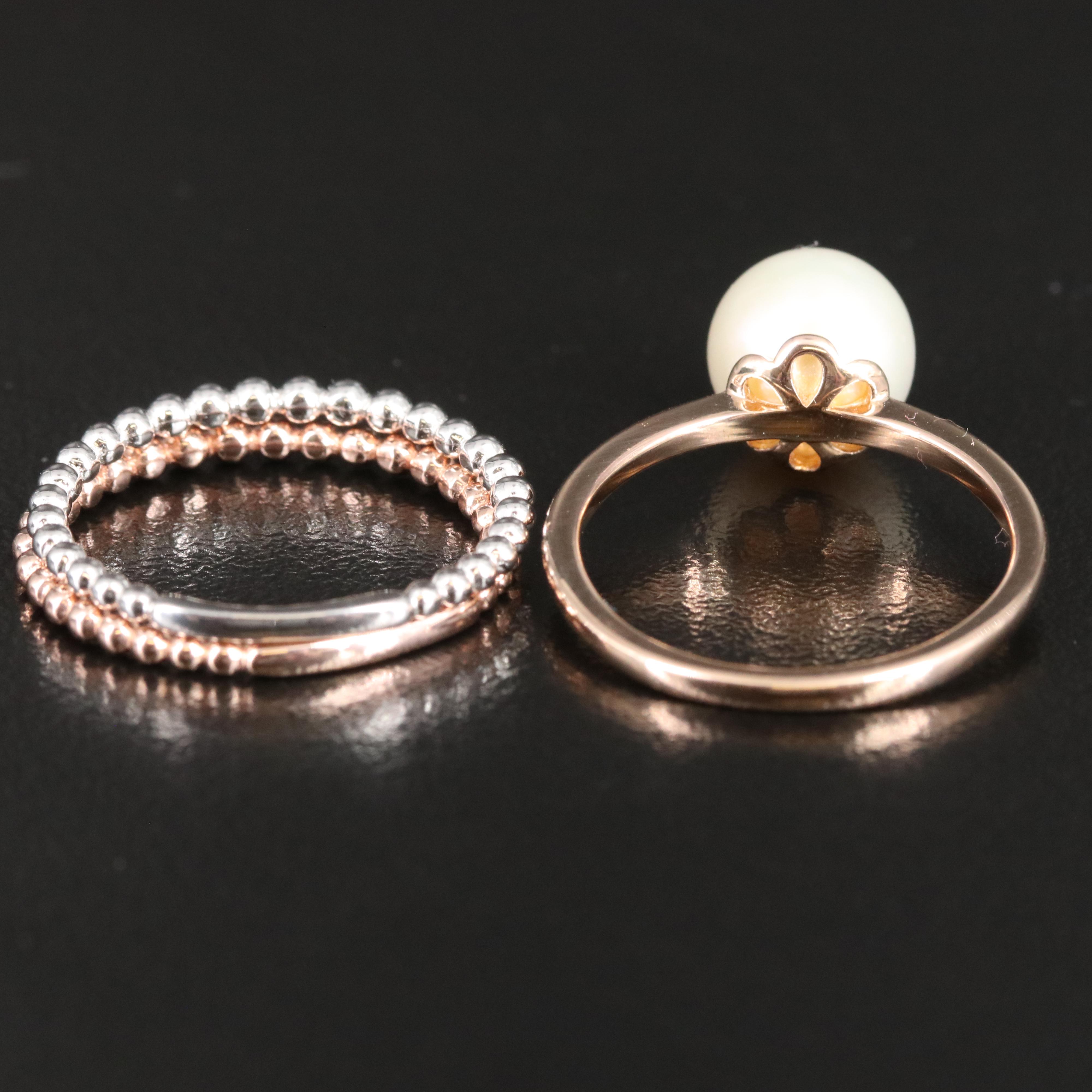 Sterling Pearl Ring and Bands | EBTH