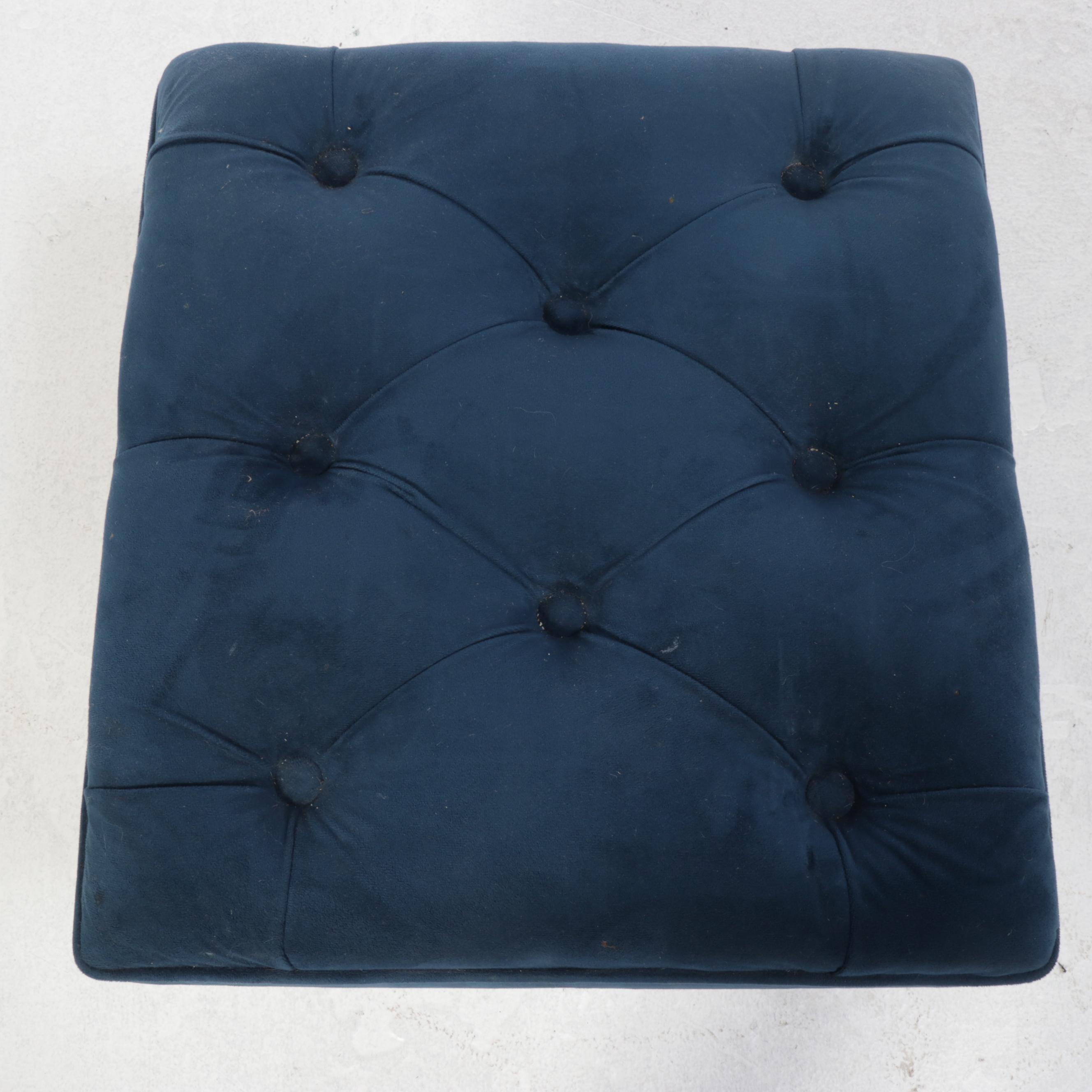 Pair of Cui Liu Designs Modernist Style Acrylic and Button-Tufted X ...