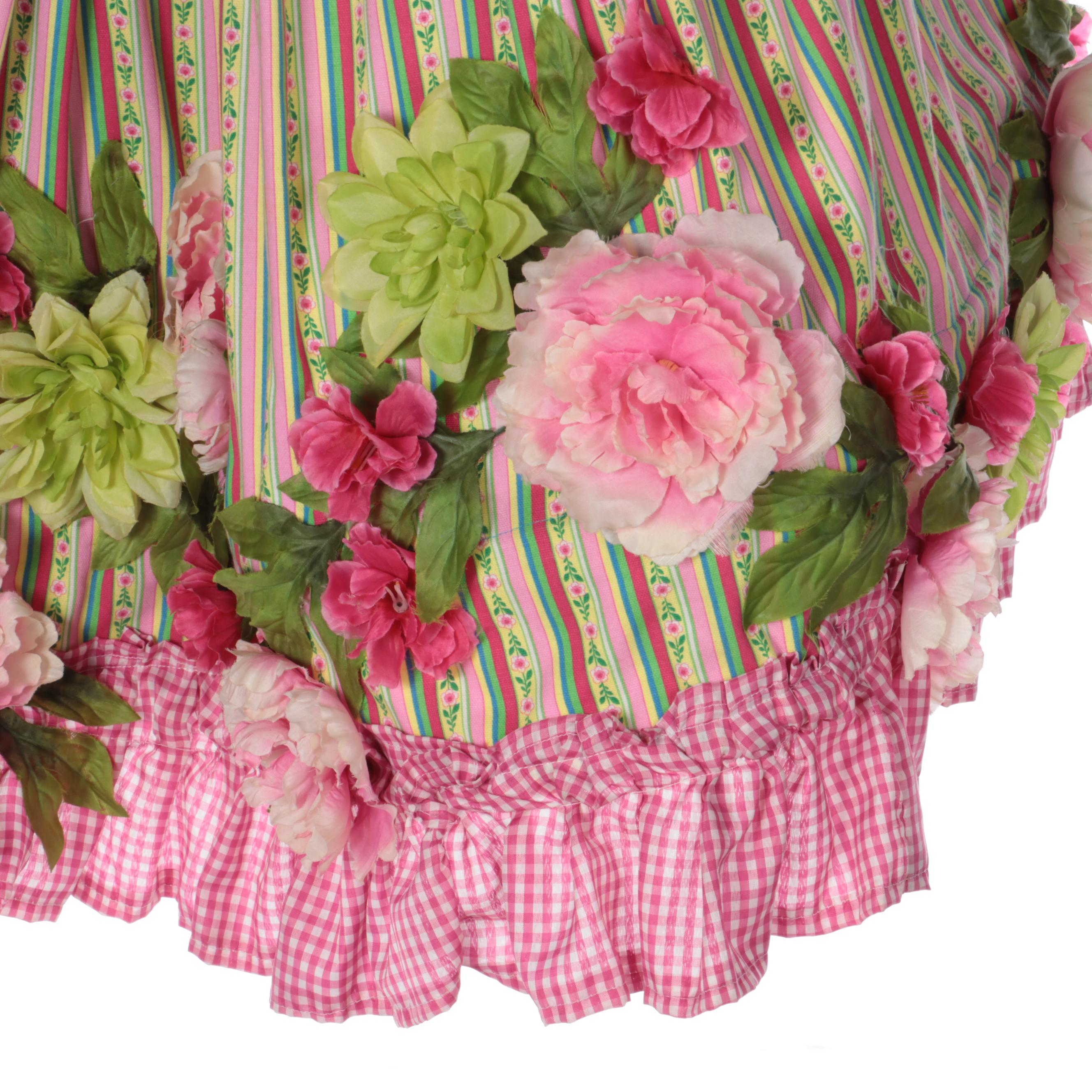 Handmade Marie Antoinette Peasant Costume with Bird Fascinator, Basket ...