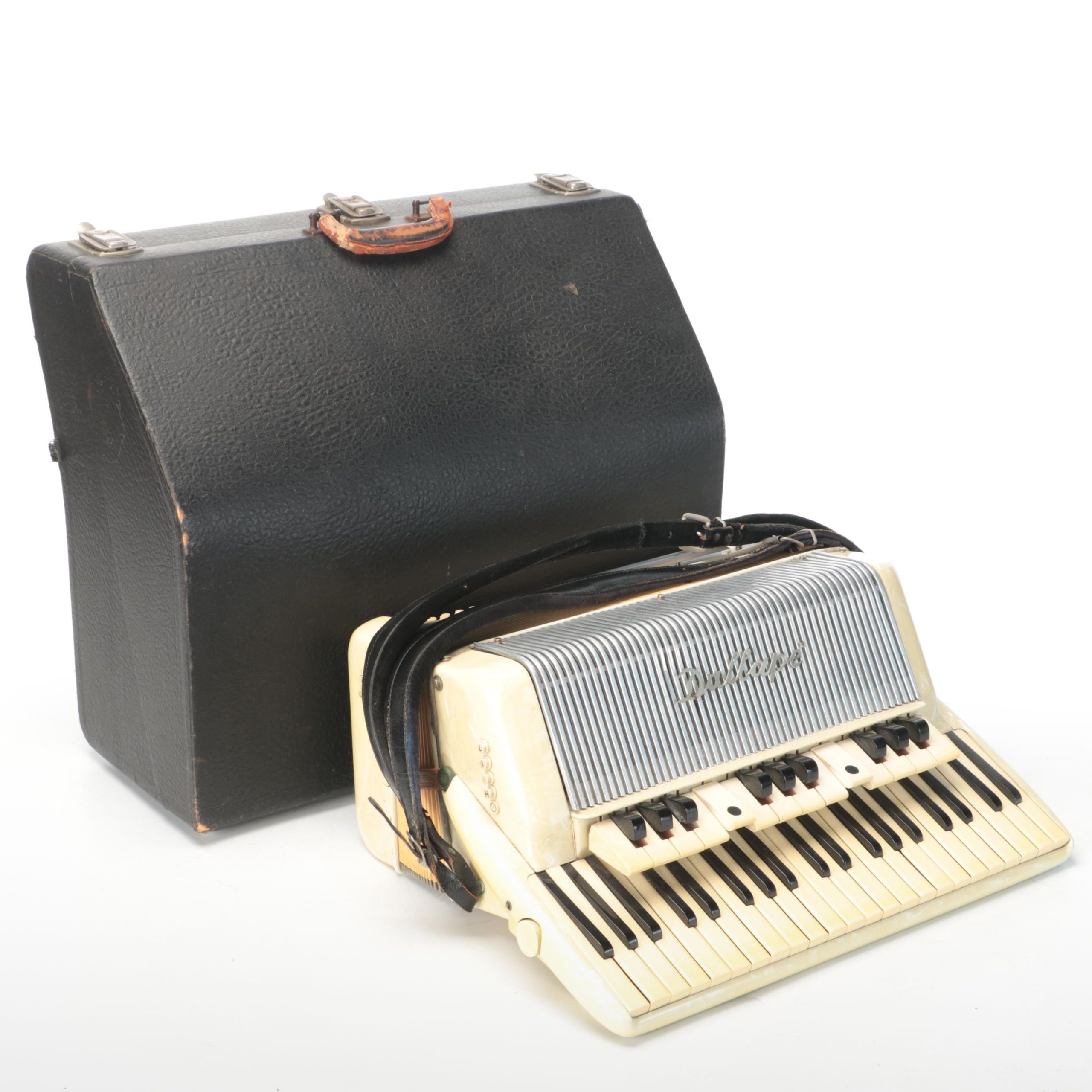 Dallapé Celluloid Accordion with Case, 20th Century | EBTH