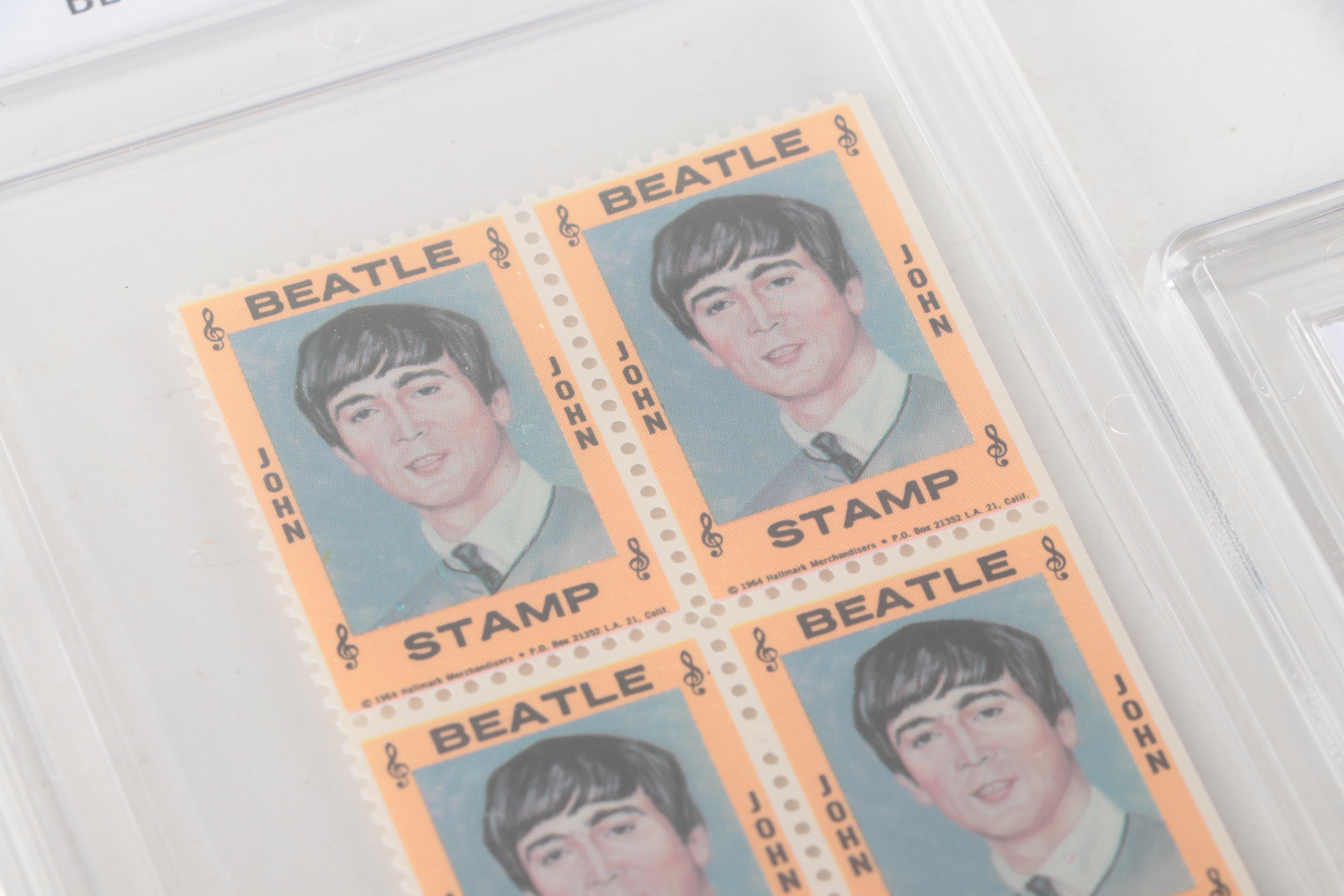 1964 Hallmark Beatles Stamps Featuring Paul McCartney, John Lennon, and ...