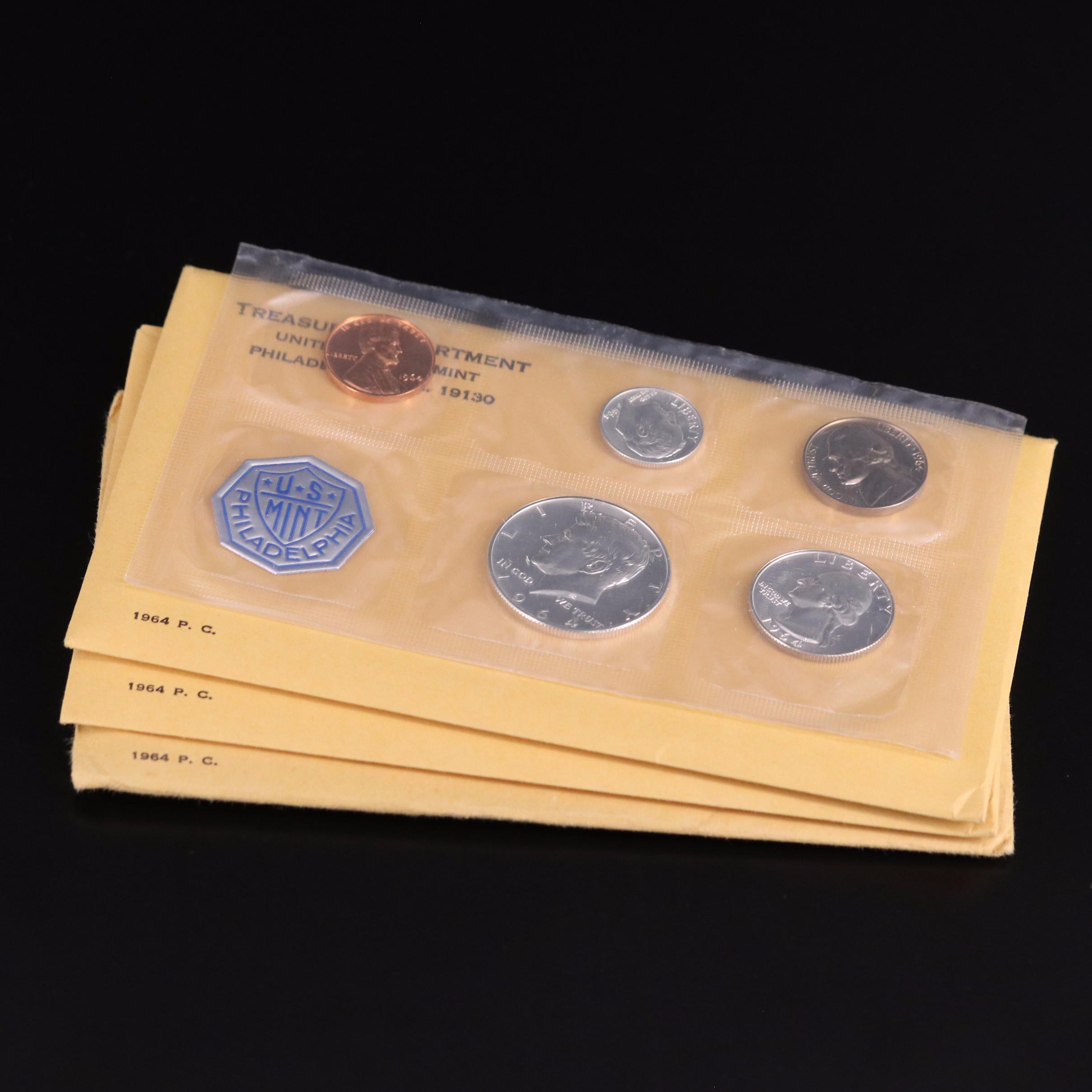 Three 1964 U.S. Mint Silver Proof Sets | EBTH