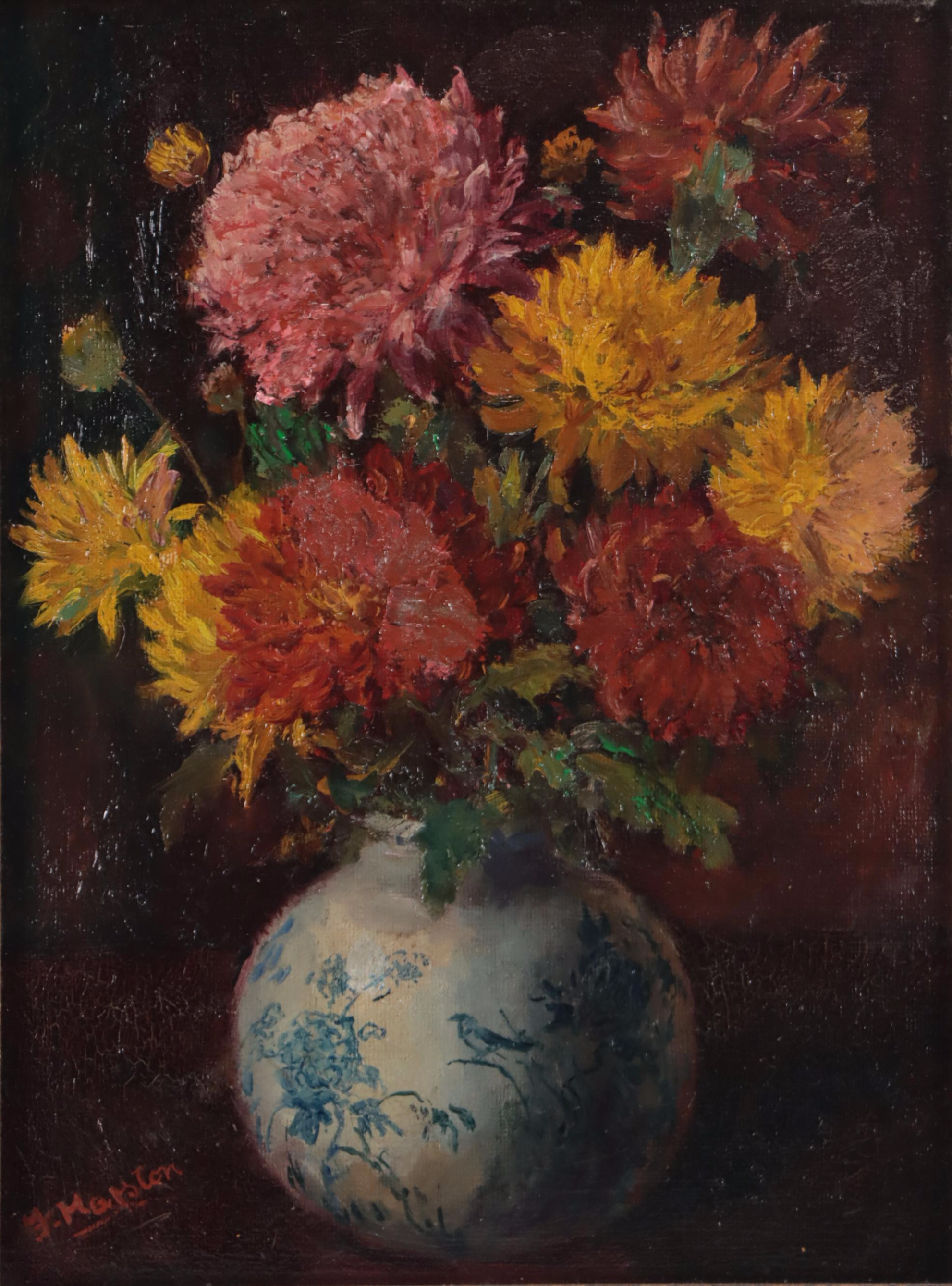 Freda Marston Oil Painting of Floral Still Life | EBTH