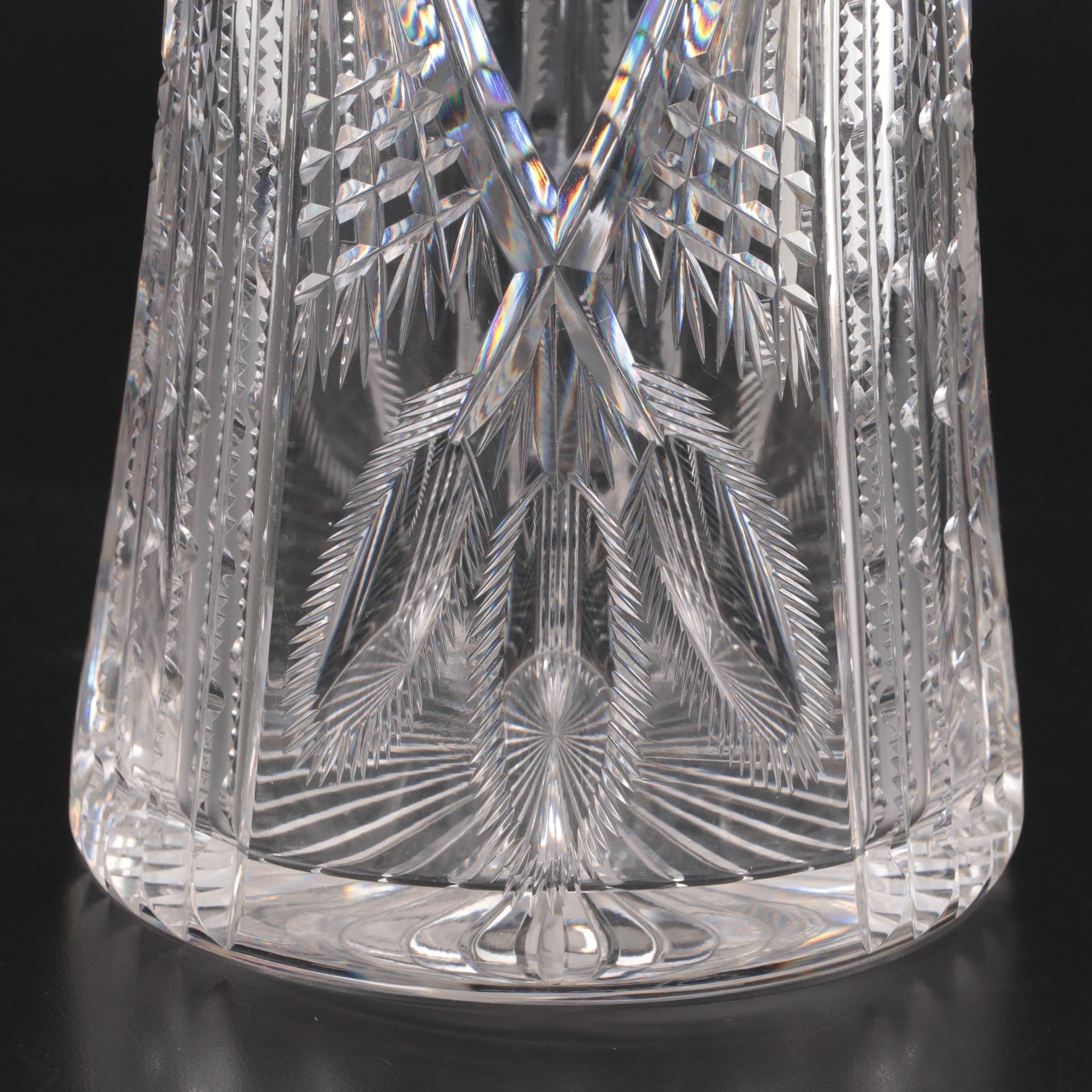 Libbey American Brilliant Cut Glass Sleeve Vase, 1896-1906 | EBTH