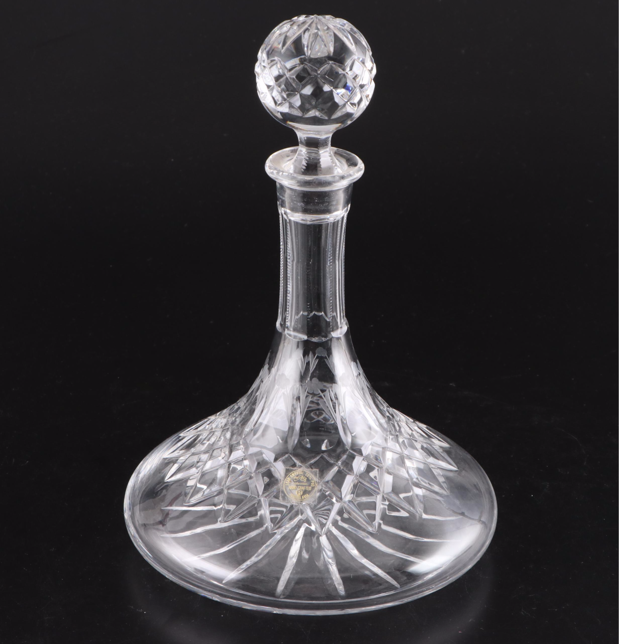 ASI Collection Cut Crystal Ships Decanter with Toscany Clipper Ship ...