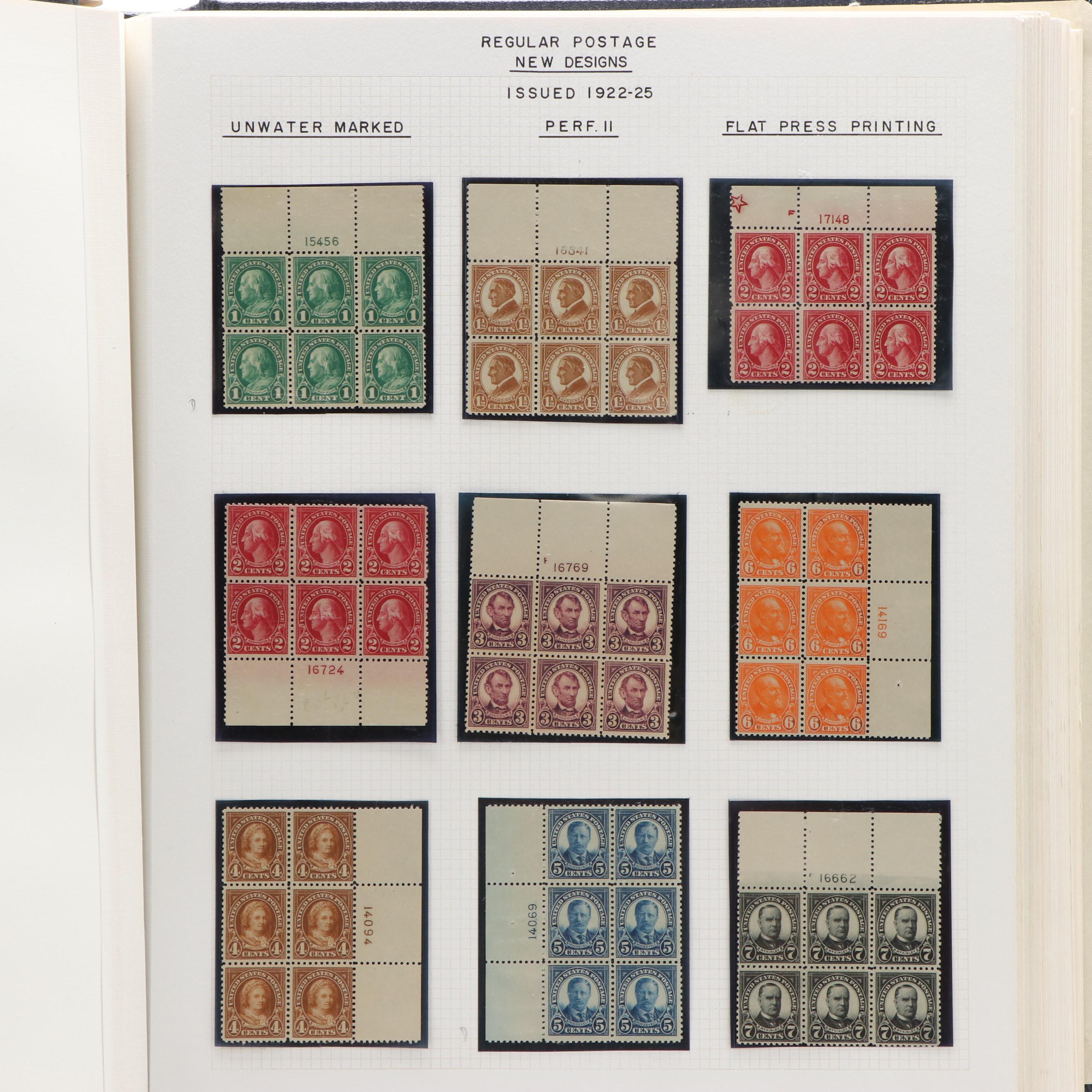 Large Album of U.S. Postage Stamp Plate Blocks, 1900s to 1970s | EBTH