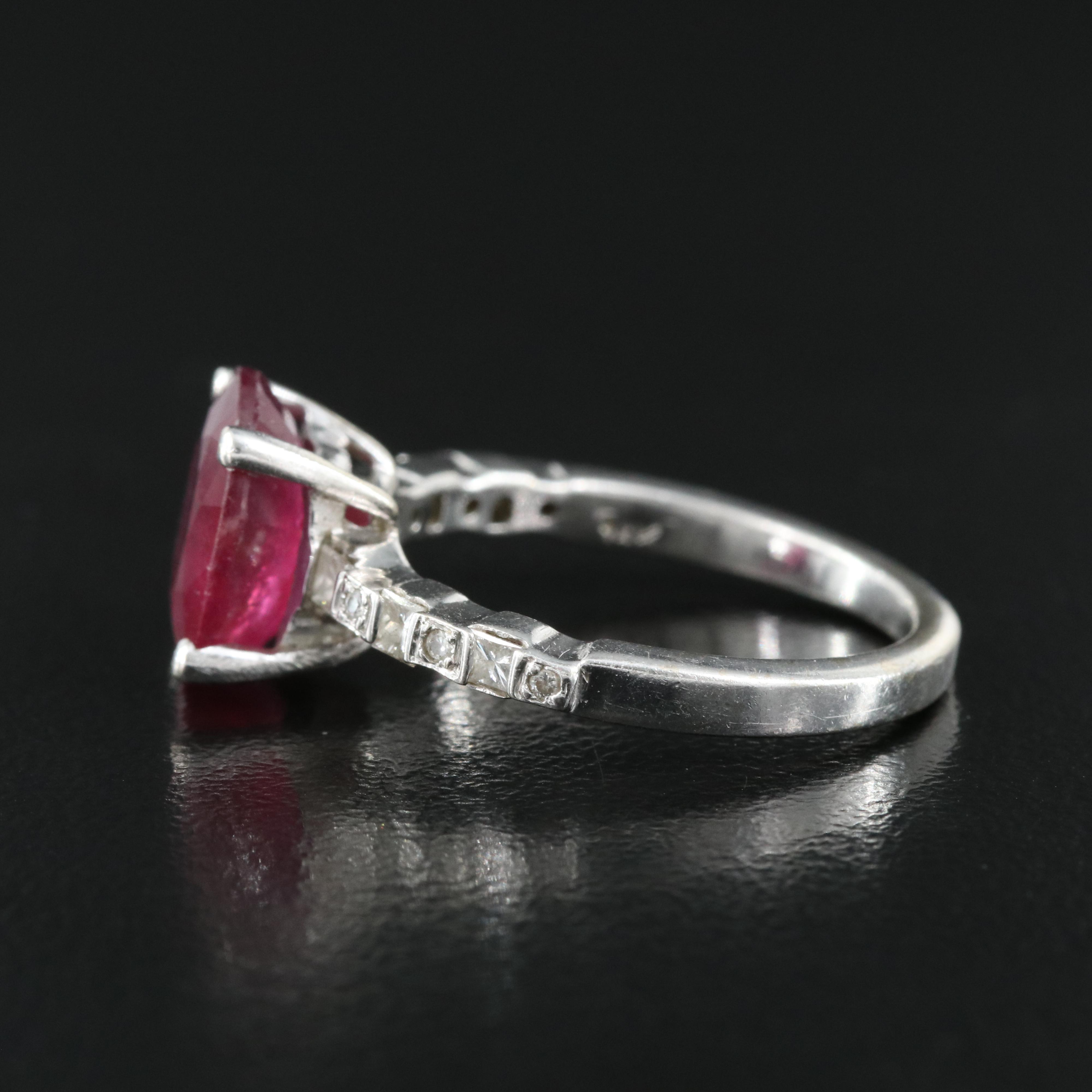 14K Corundum and Diamond Ring | EBTH