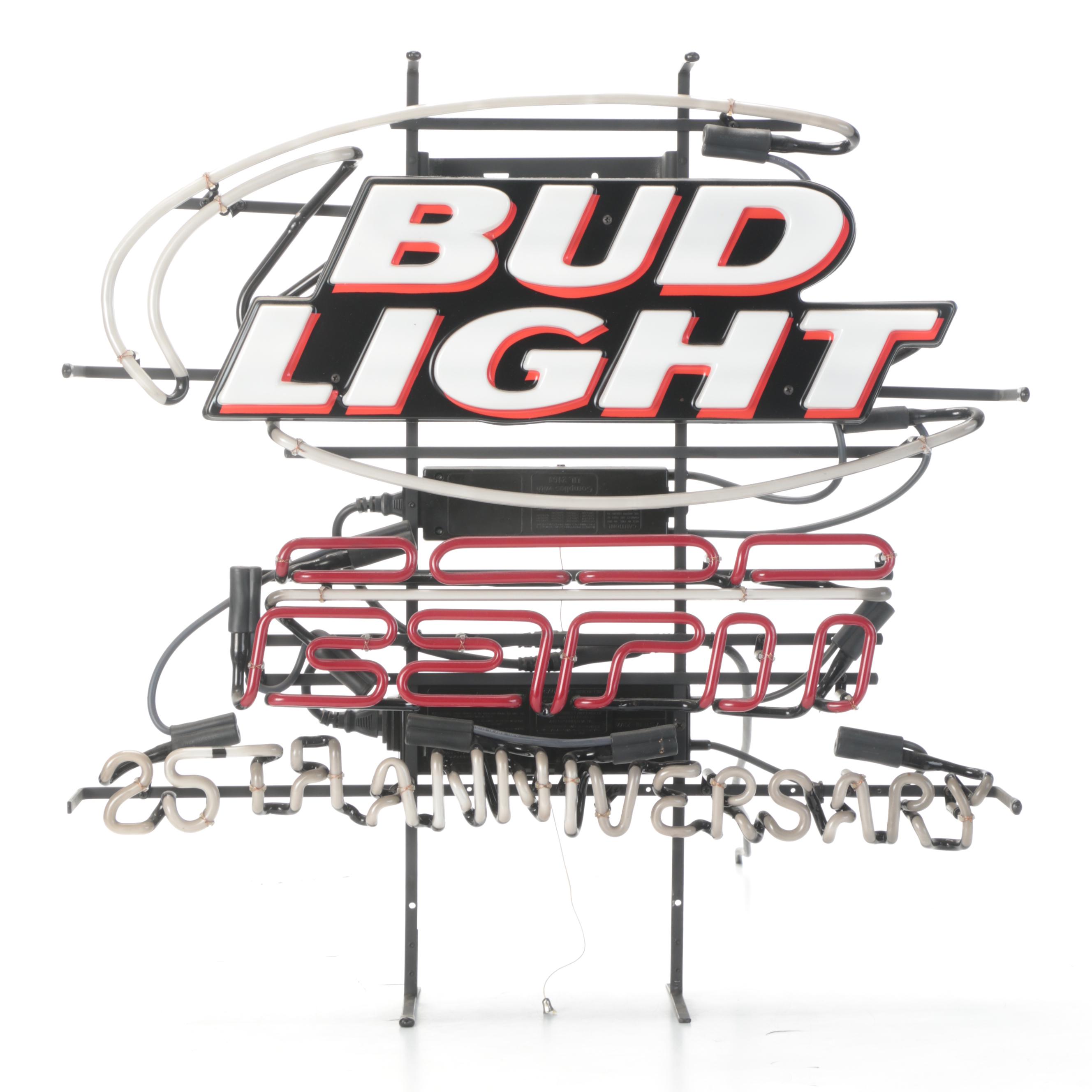 Bud Light ESPN 25th Anniversary Neon Advertising Sign, 2003 | EBTH