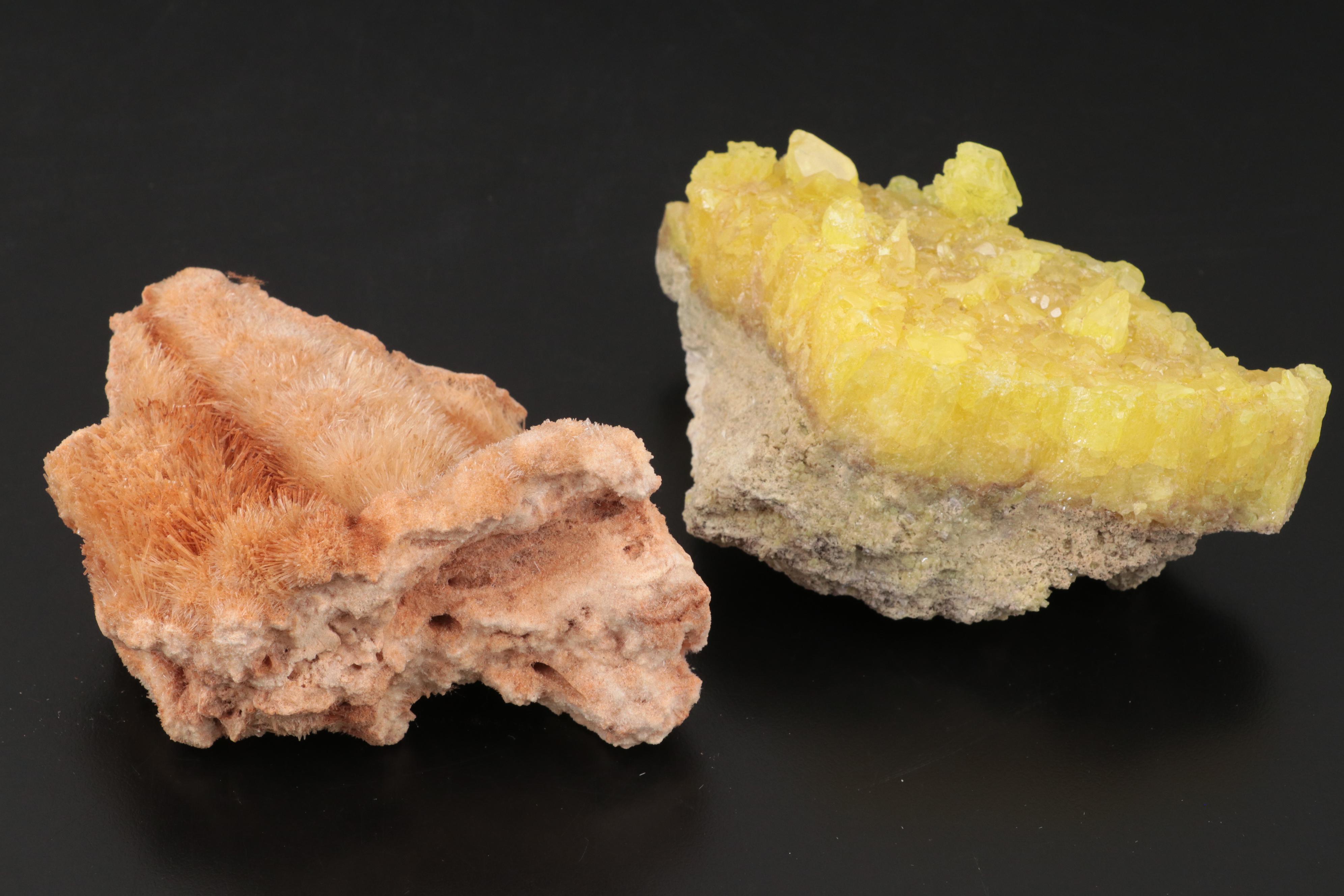 Hemimorphite, Ettringite on Matrix and Orange Thomsonite Specimens | EBTH
