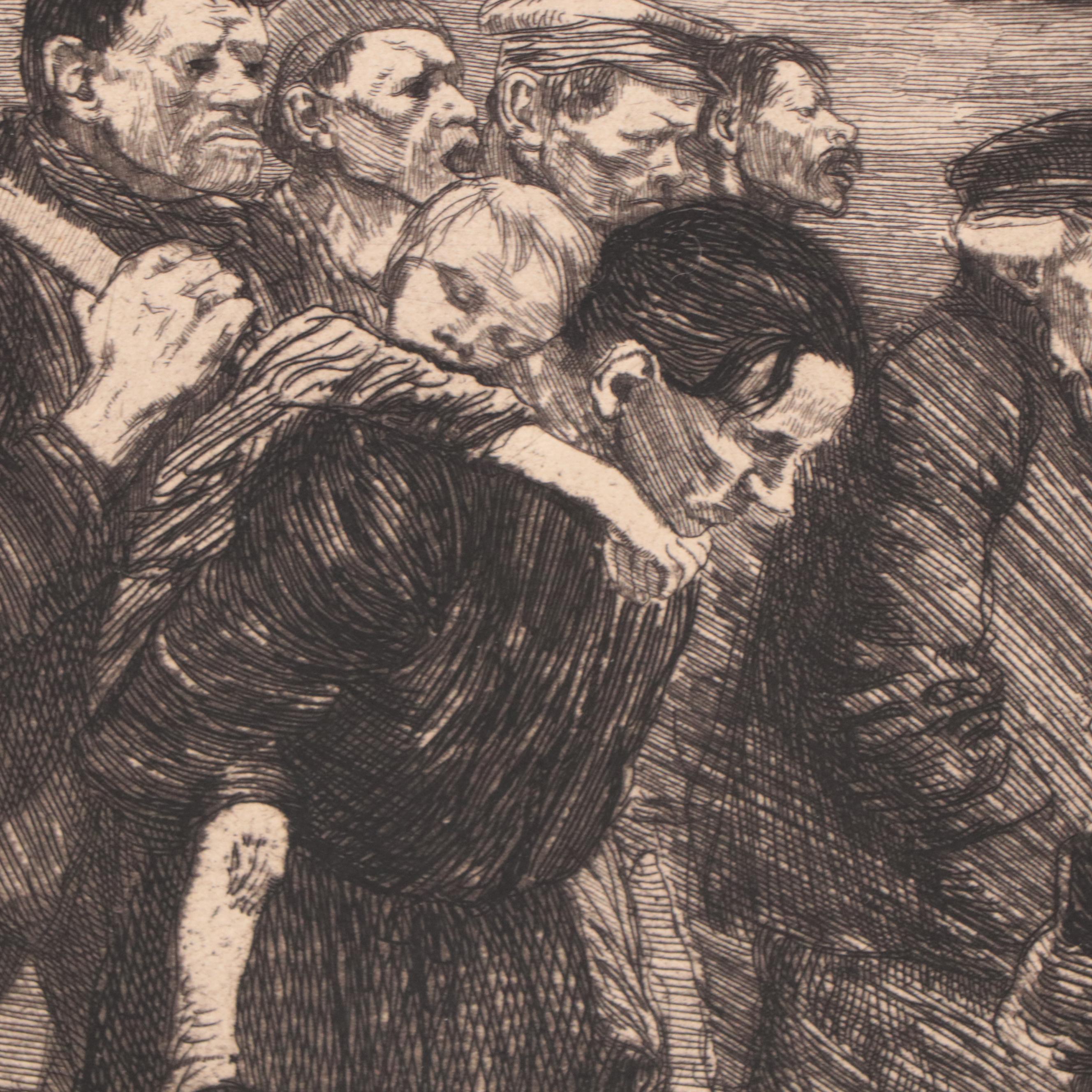 Kathe Kollwitz Etching "March of the Weavers," Circa 1931 | EBTH